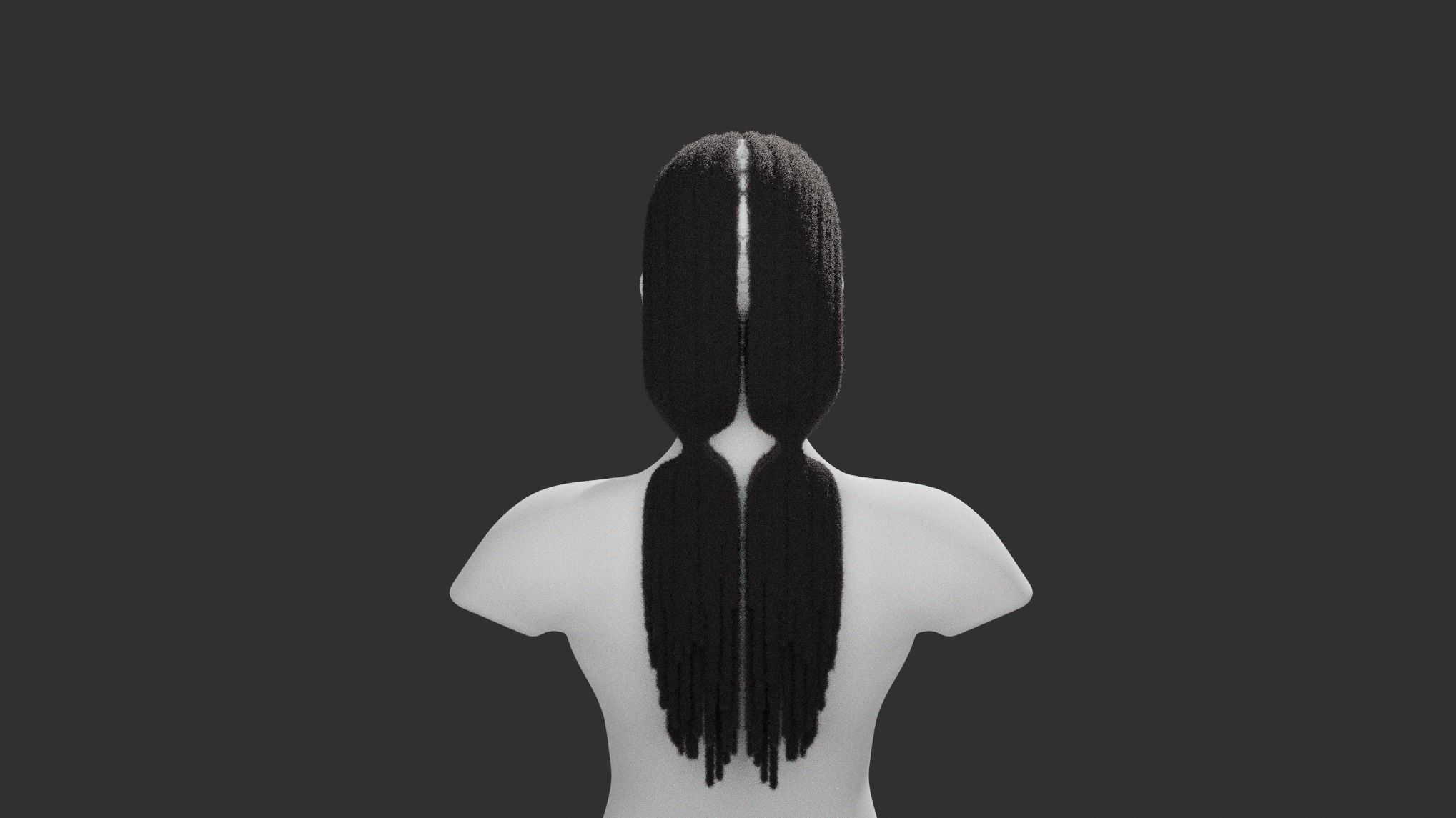 Double Ponytail Dreadlocks 3D model | CGTrader