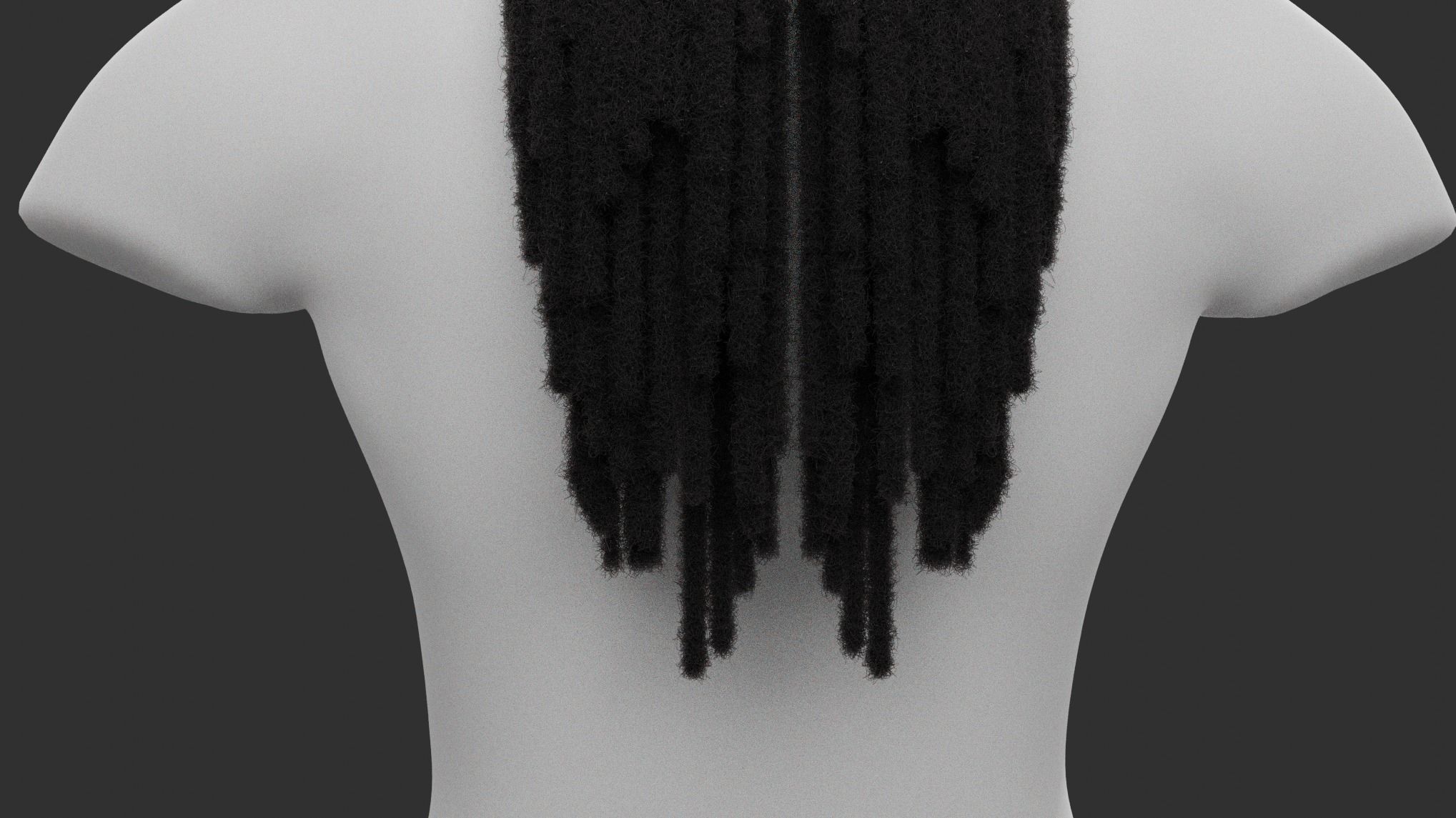 Double Ponytail Dreadlocks 3D model | CGTrader