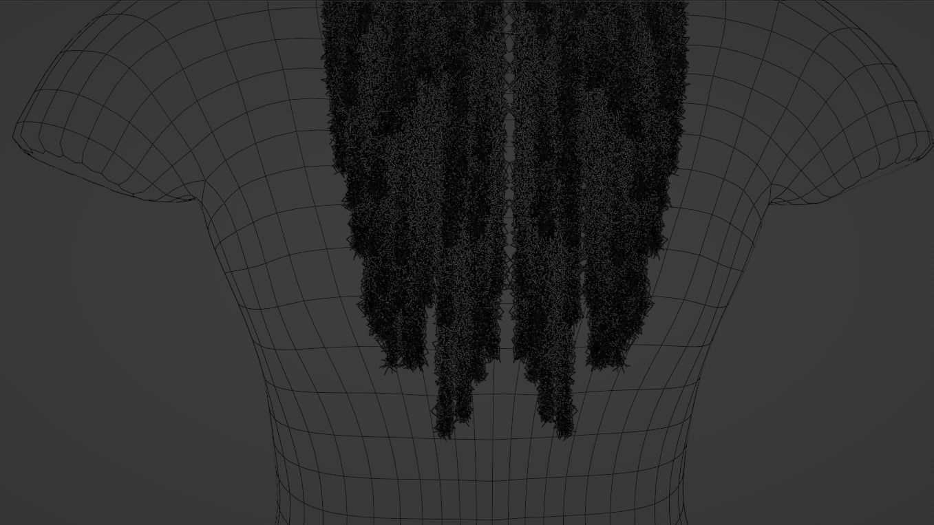 Double Ponytail Dreadlocks 3D model | CGTrader