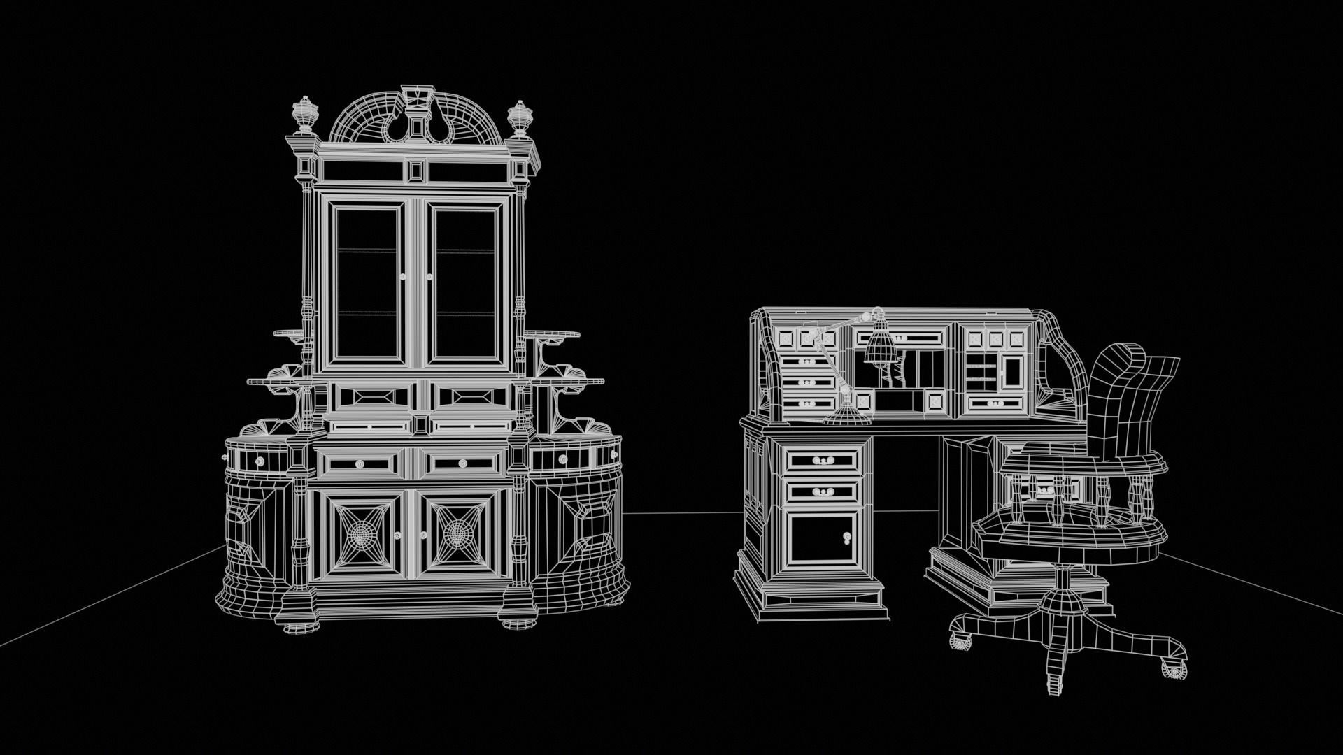 3D model Antique Furnitures VR / AR / low-poly | CGTrader