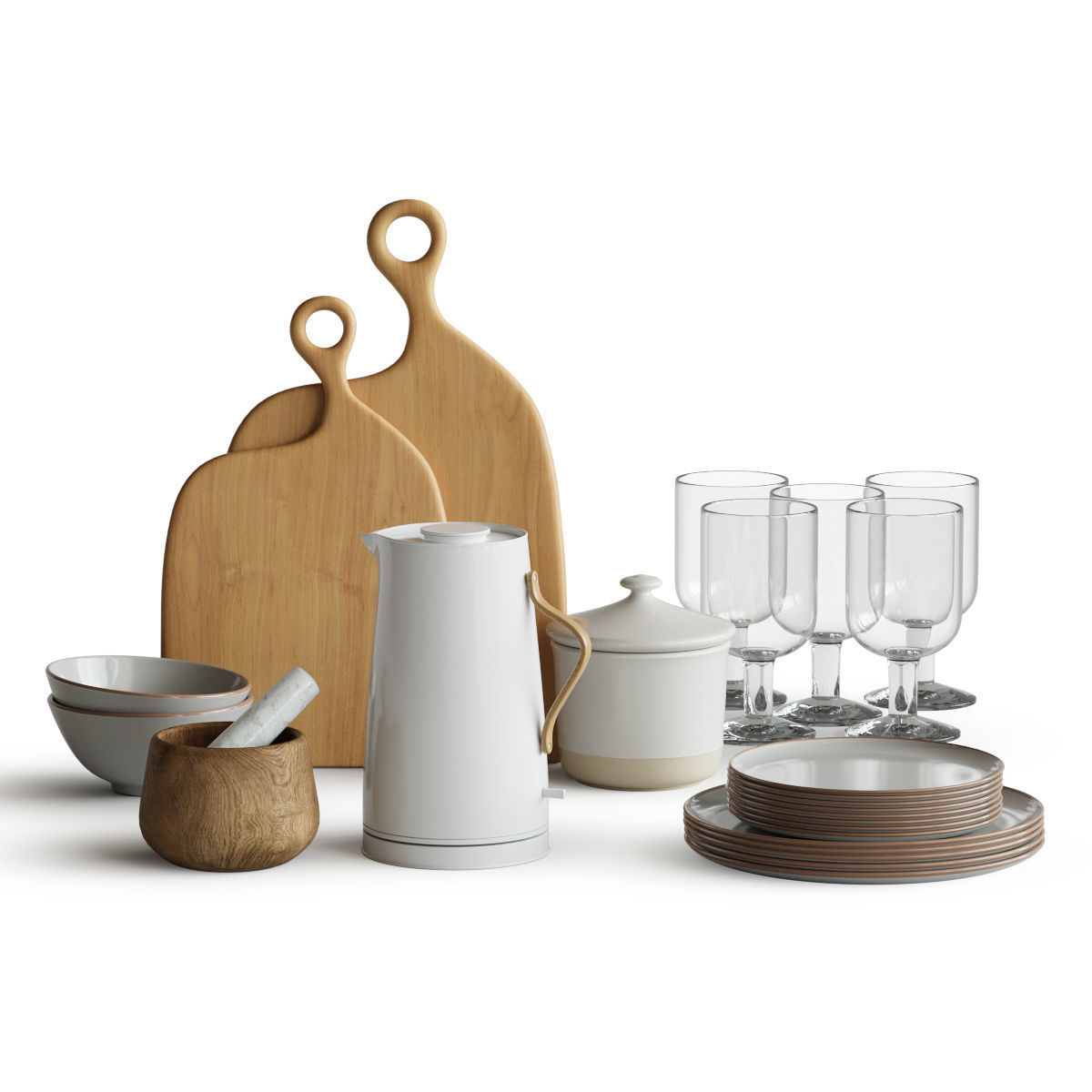 Kitchen props set 3D model | CGTrader