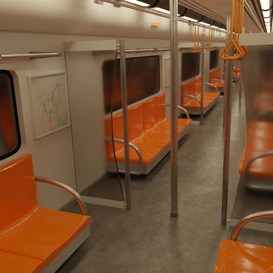 Blender Metro interior 3D model | CGTrader