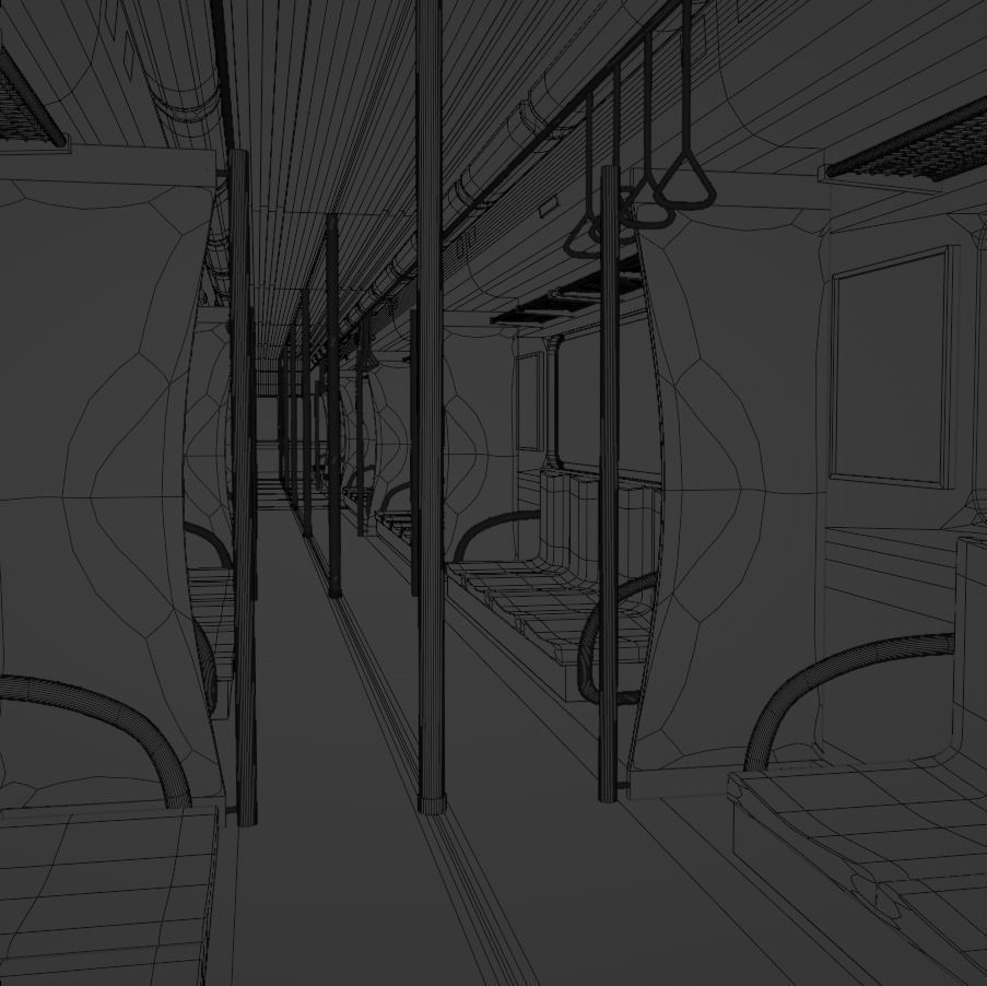 Blender Metro interior 3D model | CGTrader