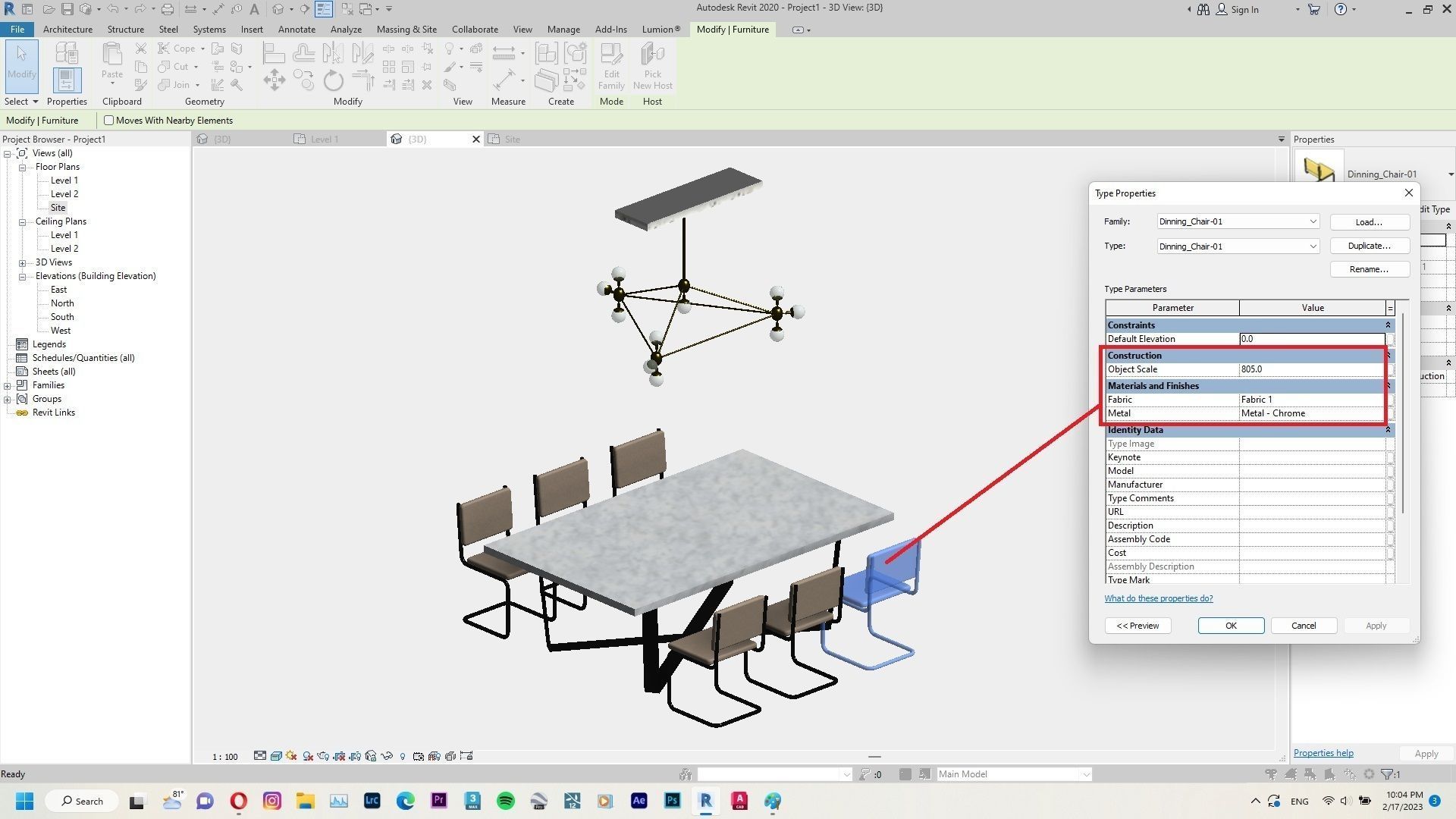 Dining table Furniture Pack Revit Family Interior 3D model | CGTrader