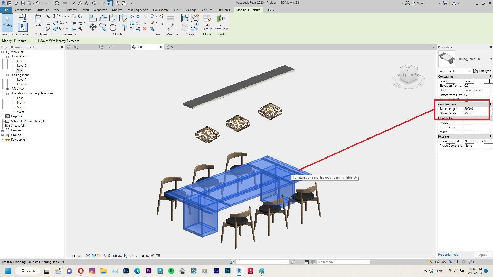 Dining table Furniture Pack Revit Family Interior 3D model | CGTrader
