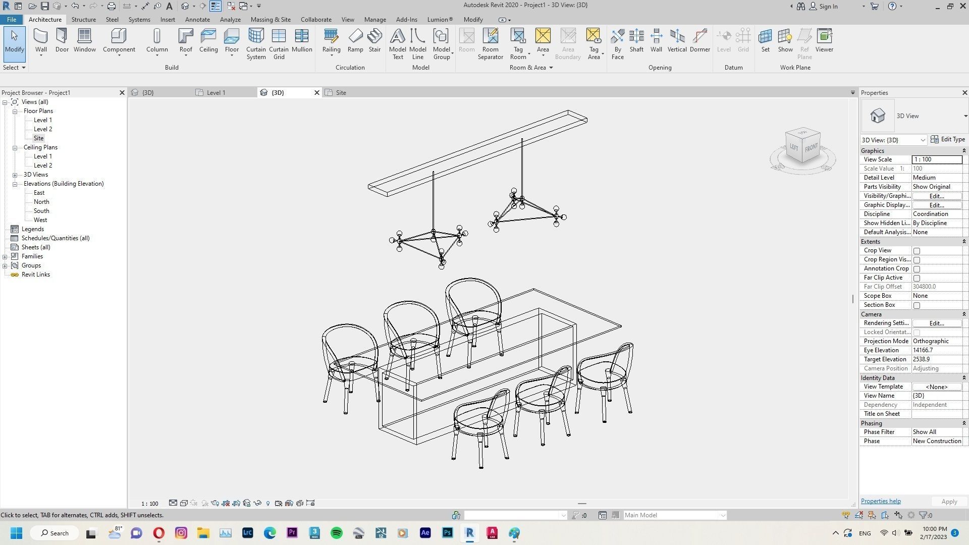 Dining table Furniture Pack Revit Family Interior 3D model | CGTrader