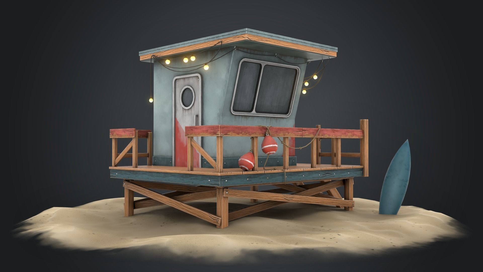 3D model Lifeguard house VR / AR / low-poly | CGTrader