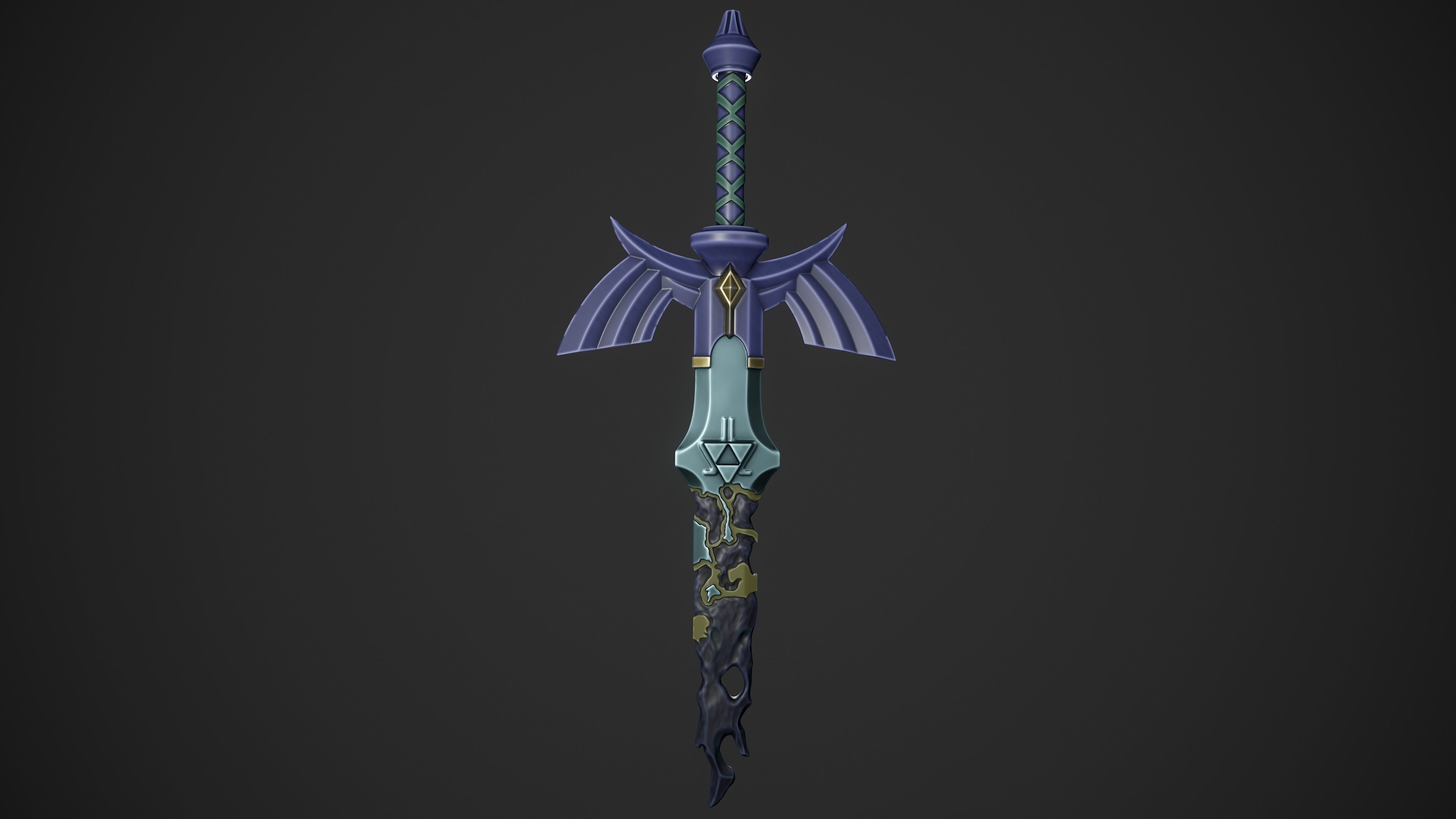 Corrupted MasterSword Stylized 3D model 3D printable | CGTrader