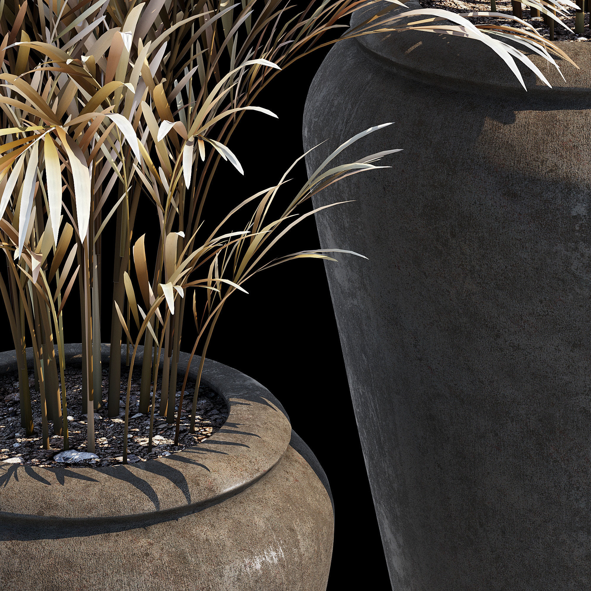 Rustic ficonstone planters 3D model | CGTrader