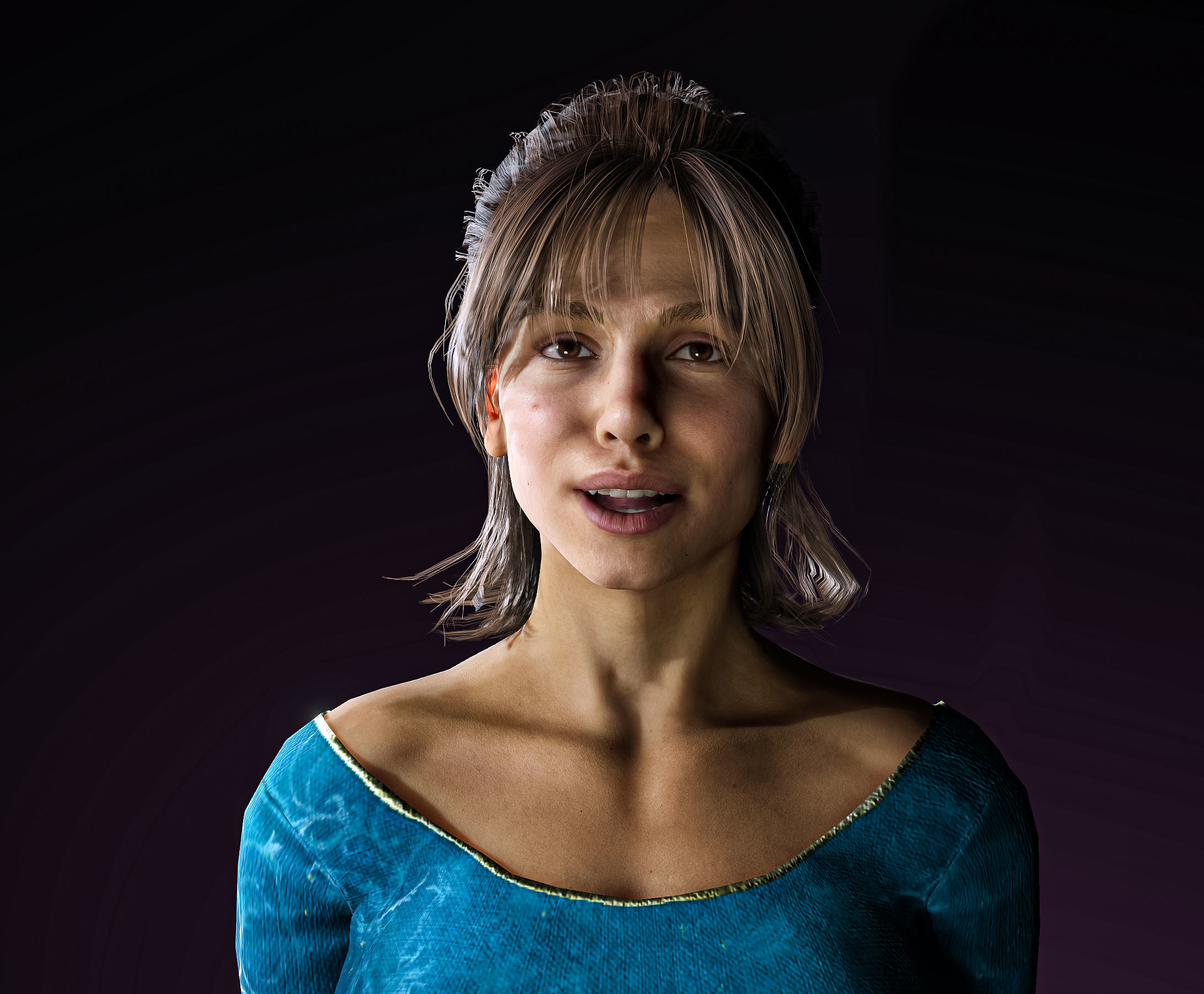 3D model High Quality Realistic Woman Princess VR / AR / low-poly ...