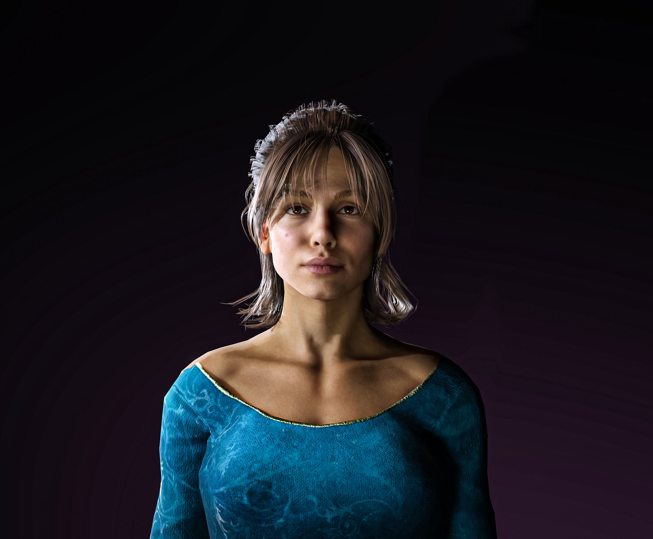 3D model High Quality Realistic Woman Princess VR / AR / low-poly ...