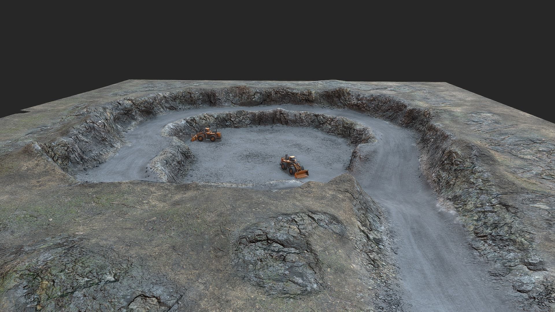 3D model Mine Quarry VR / AR / low-poly | CGTrader