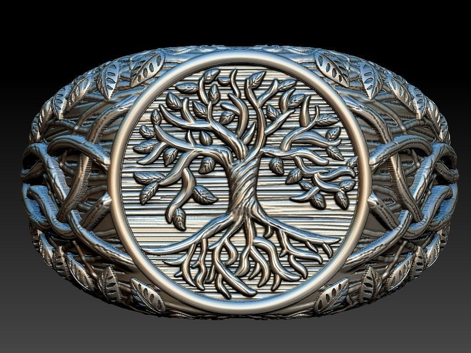 Tree of Life Ring Roots 3D model 3D printable | CGTrader