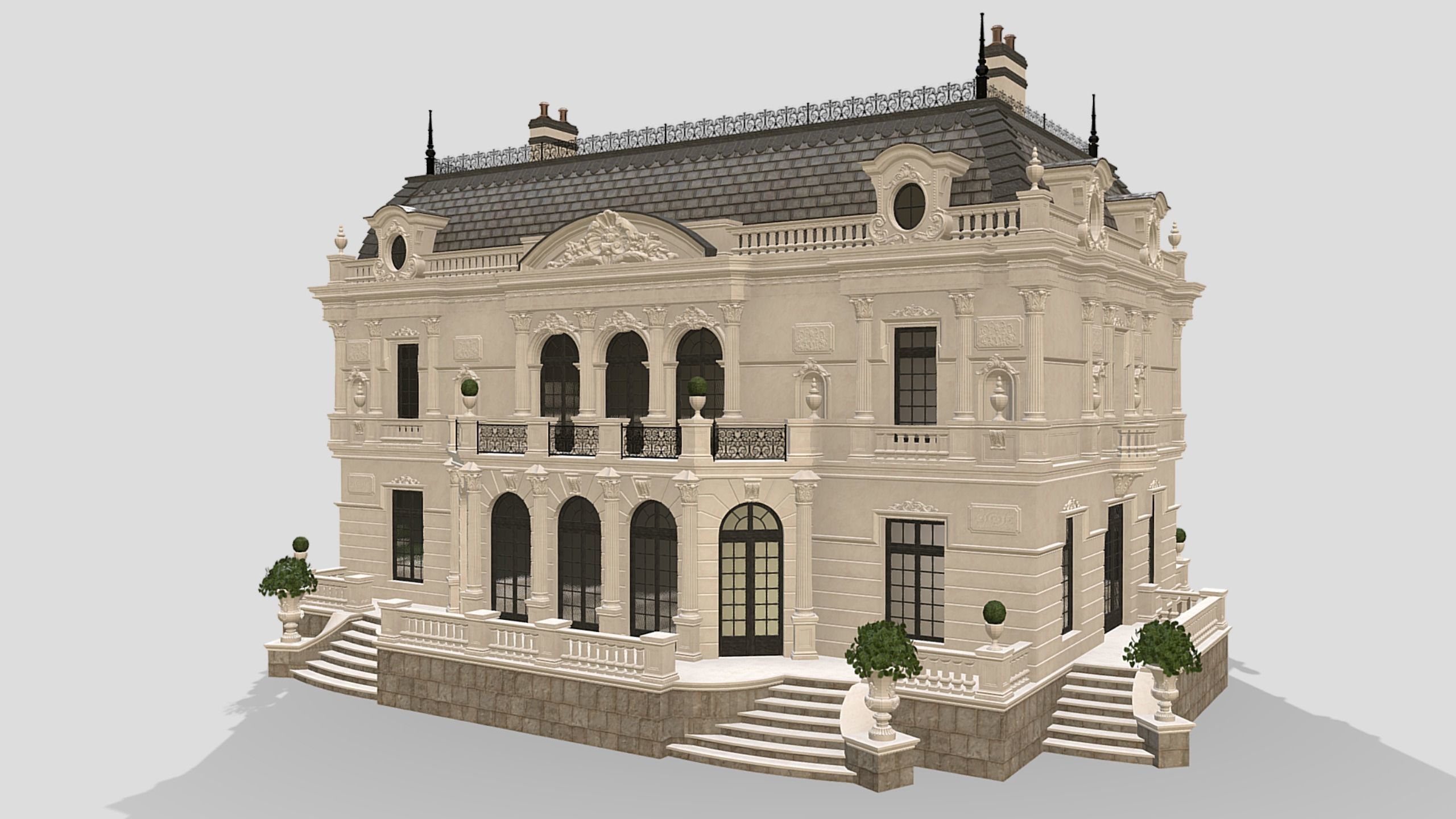 Aristocratic Mansion 3D model | CGTrader