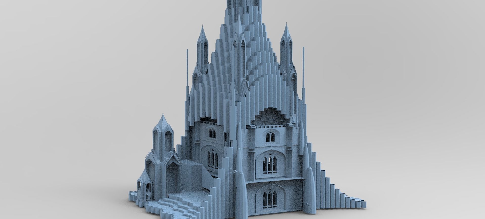 Wizards Tower Irish cathedral Tower 4 3D model | CGTrader