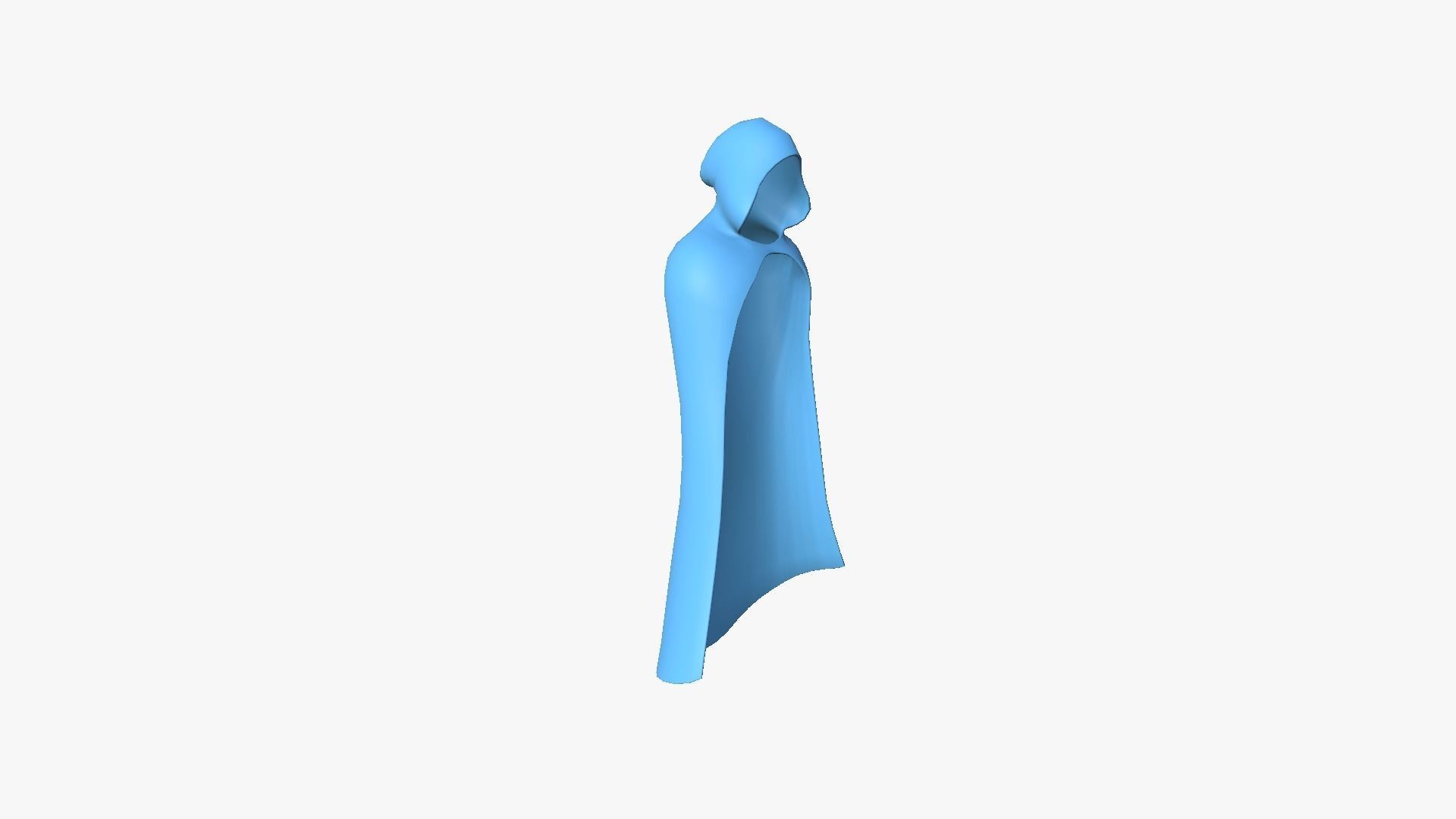 3D model Medieval Cloak A01 Full Black - Fantasy Character Design VR ...
