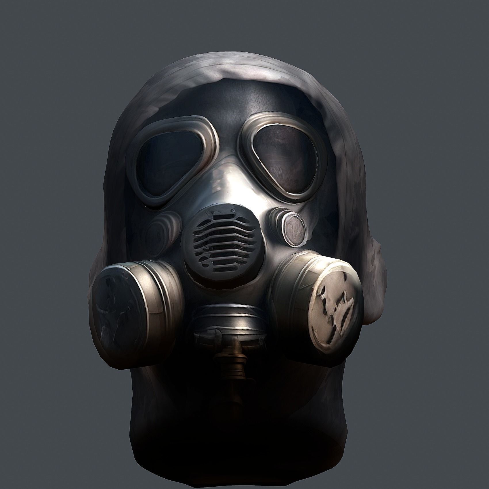 3D model helmet Gas mask 3d model military combat VR / AR / low-poly ...