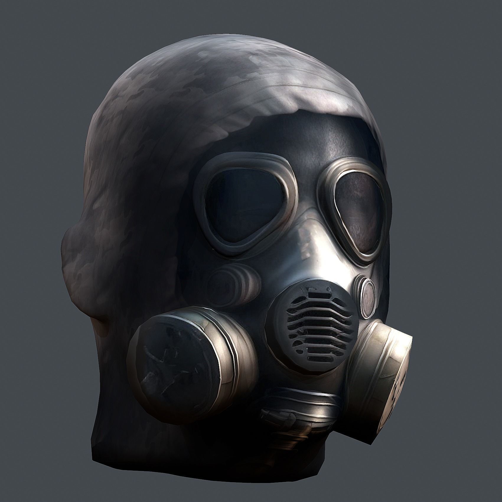 3D model helmet Gas mask 3d model military combat VR / AR / low-poly ...