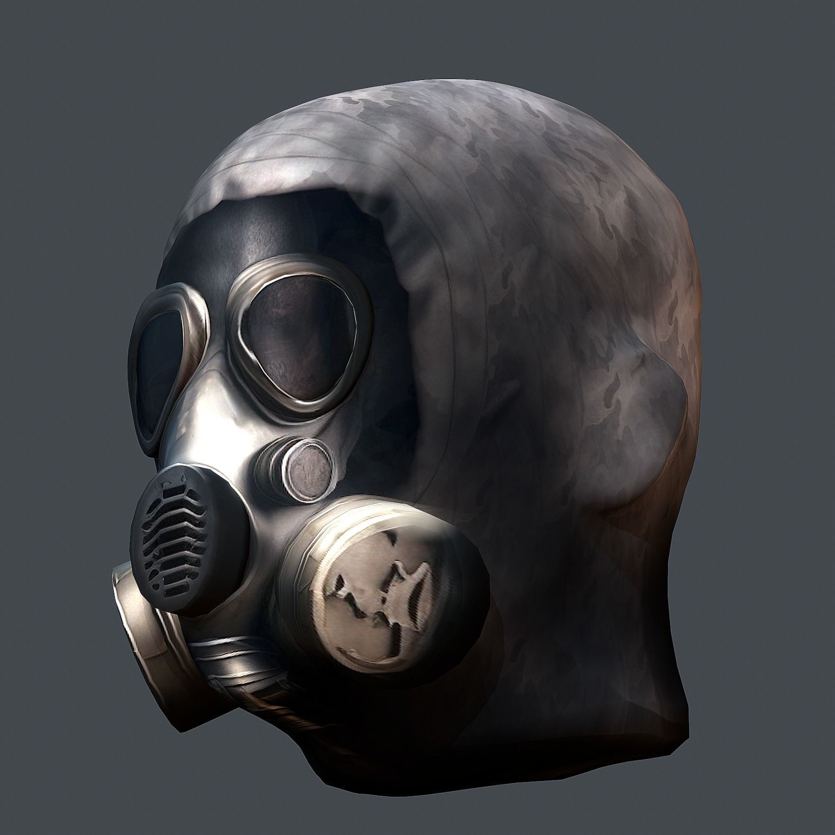 3D model helmet Gas mask 3d model military combat VR / AR / low-poly ...