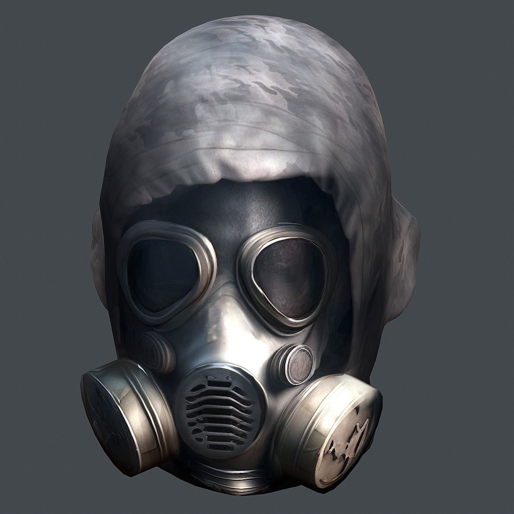 3D model helmet Gas mask 3d model military combat VR / AR / low-poly ...