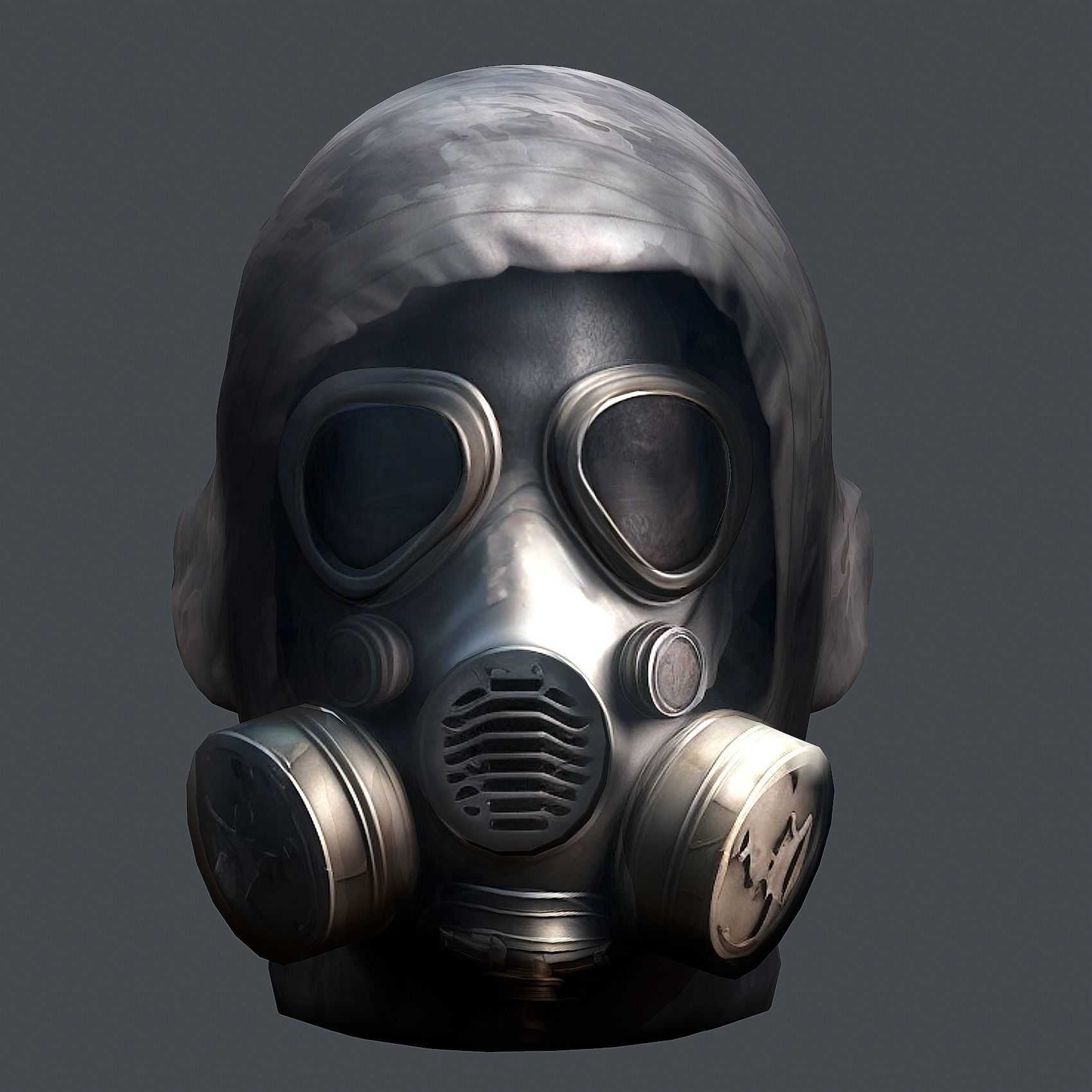 3D model helmet Gas mask 3d model military combat VR / AR / low-poly ...