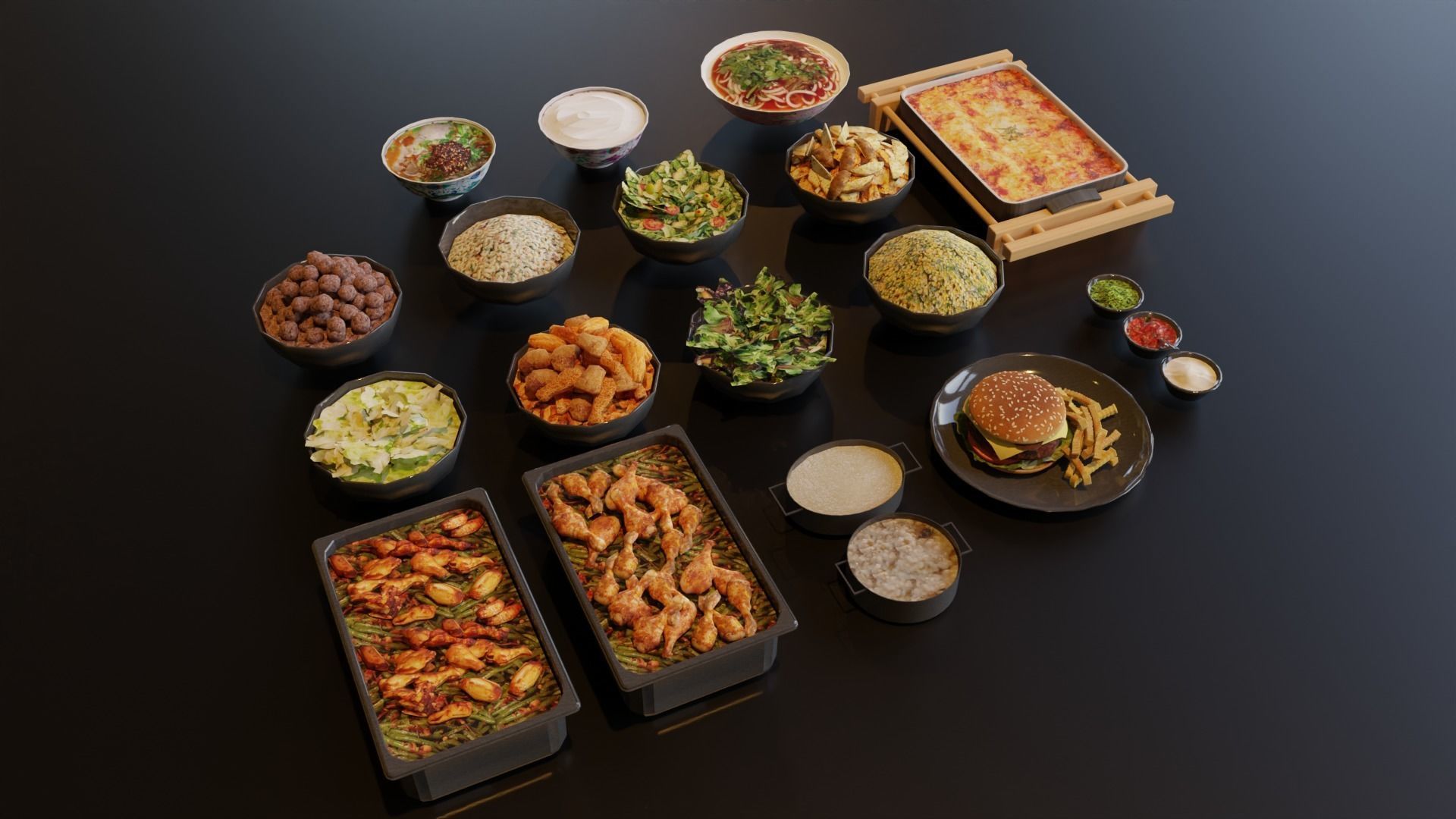 3D model 100-packs of 3D food models VR / AR / low-poly | CGTrader