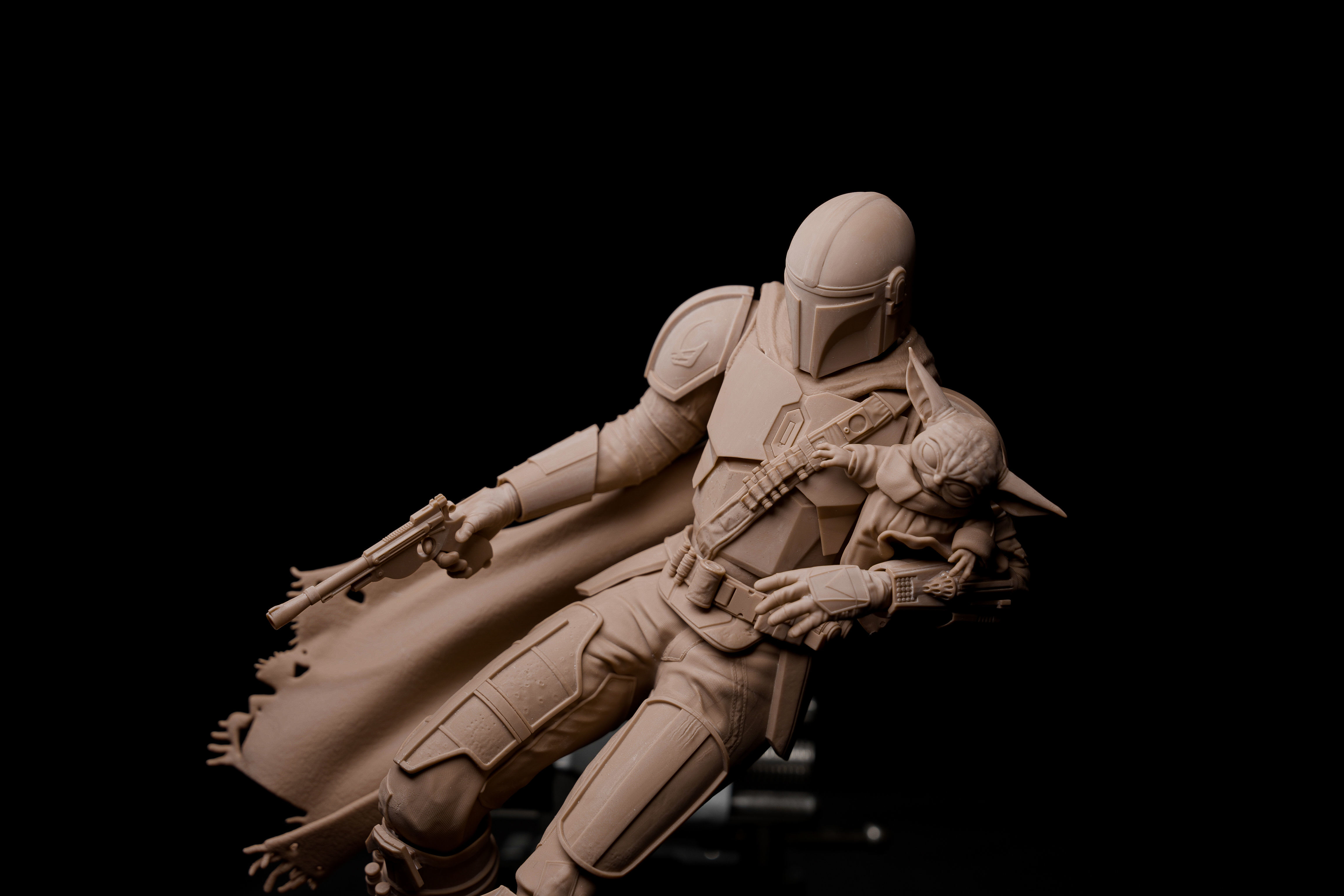 mandalorian 3D print model star wars force awakens statue 3D model 3D ...