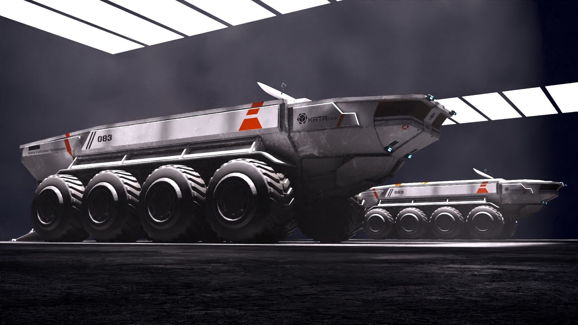 Space Truck 3D model animated rigged | CGTrader
