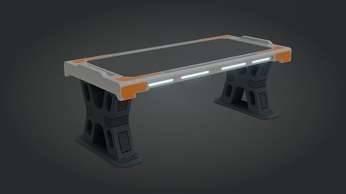 3D model Sci-fi Work Bench - Low poly - PBR - Game ready VR / AR / low-poly | CGTrader