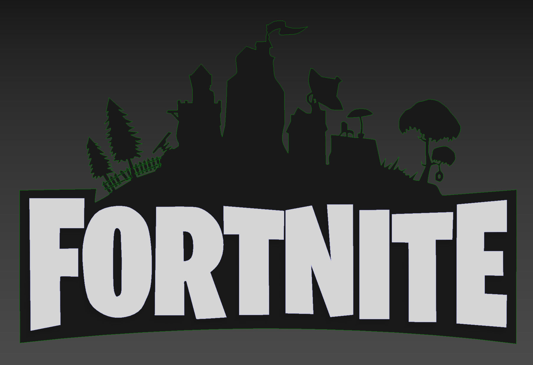 Fortnite logo free VR / AR / low-poly 3D model | CGTrader