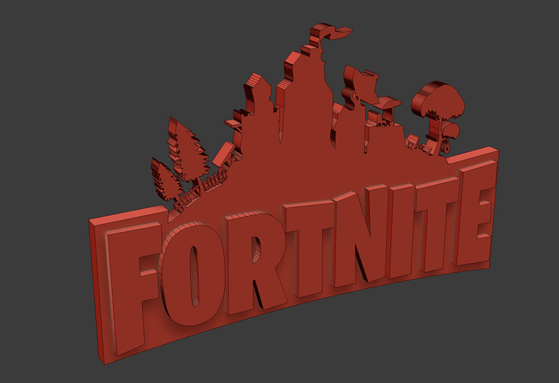 Fortnite logo free VR / AR / low-poly 3D model | CGTrader