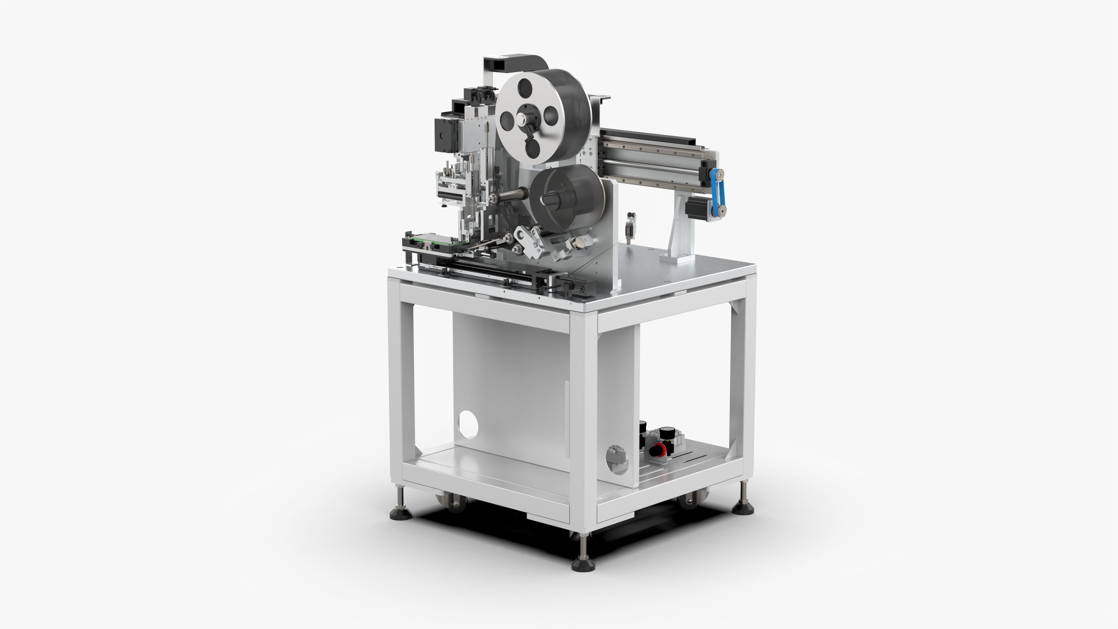 Automatic Front Side Bottom Film Sticking Machine 3D model | CGTrader
