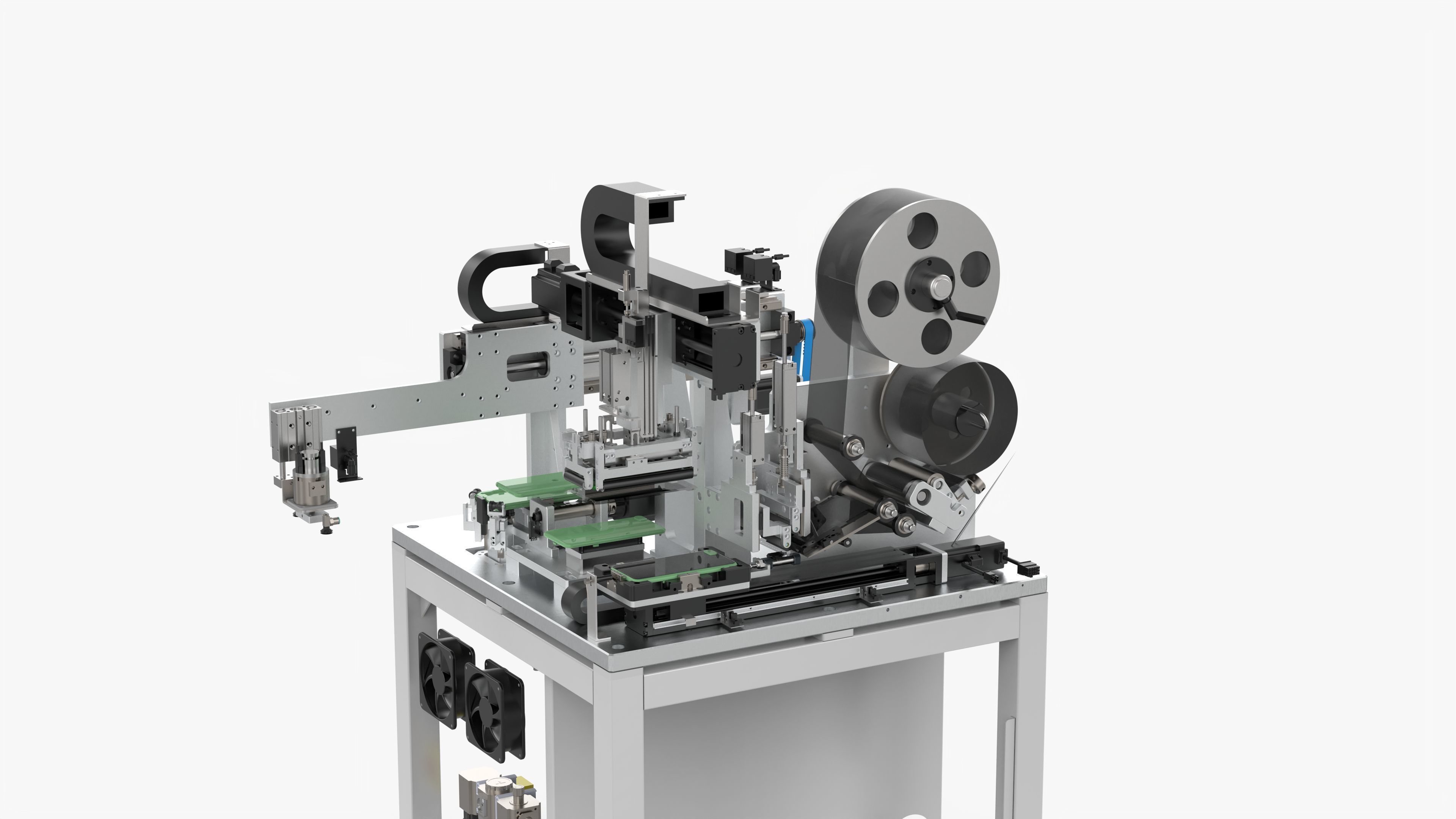 Automatic Front Side Bottom Film Sticking Machine 3D model | CGTrader
