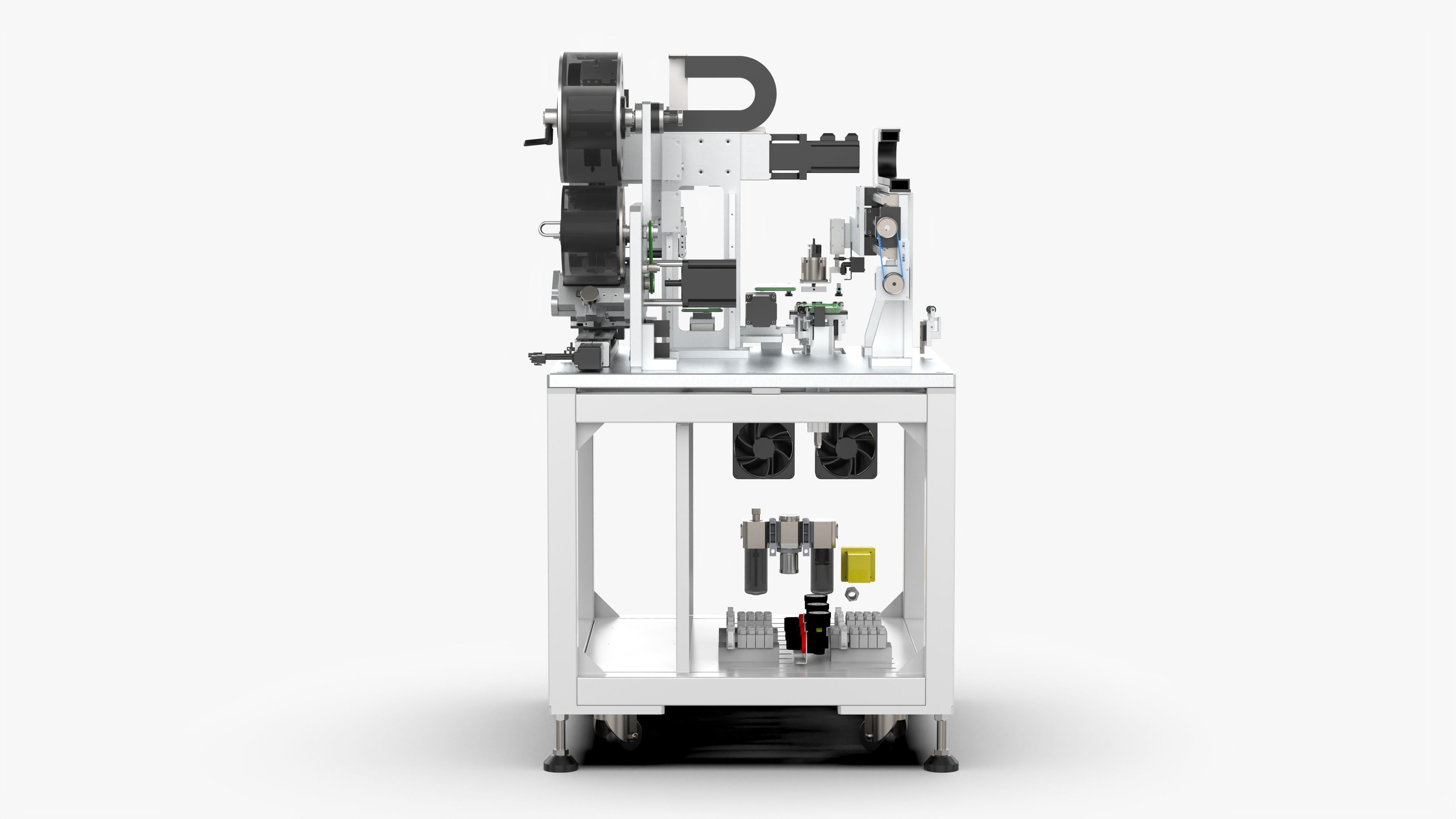 Automatic Front Side Bottom Film Sticking Machine 3D model | CGTrader