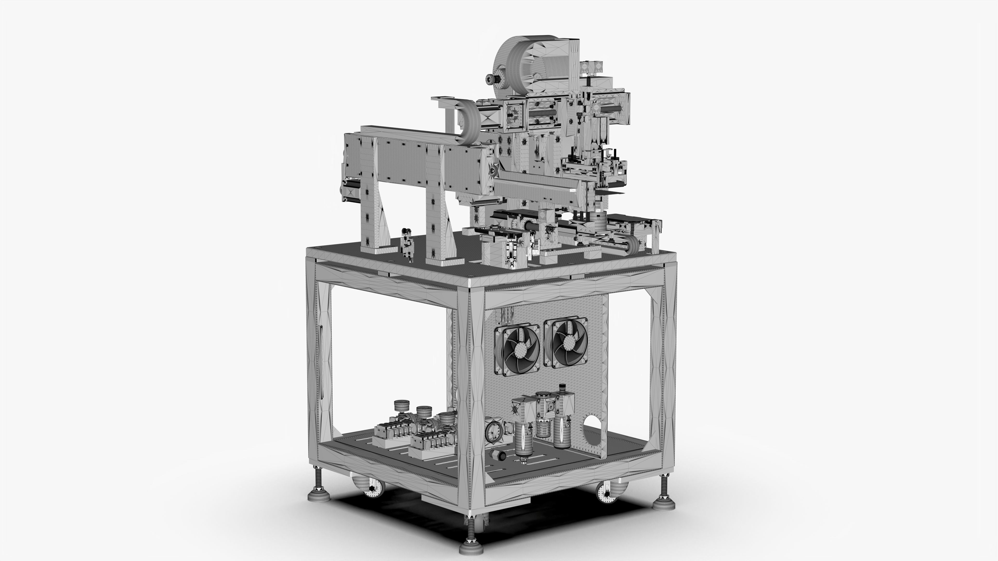 Automatic Front Side Bottom Film Sticking Machine 3D model | CGTrader
