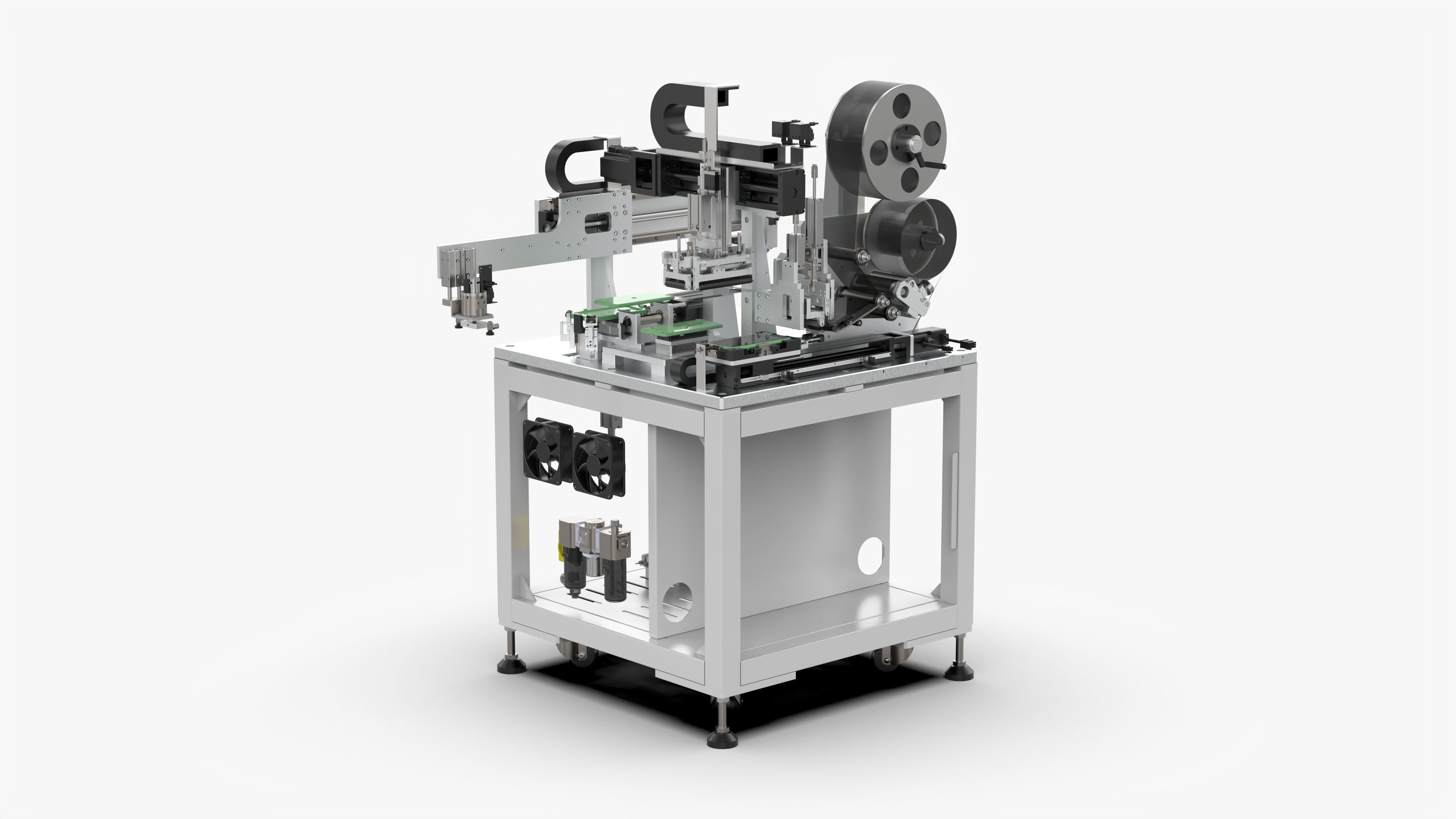 Automatic Front Side Bottom Film Sticking Machine 3D model | CGTrader