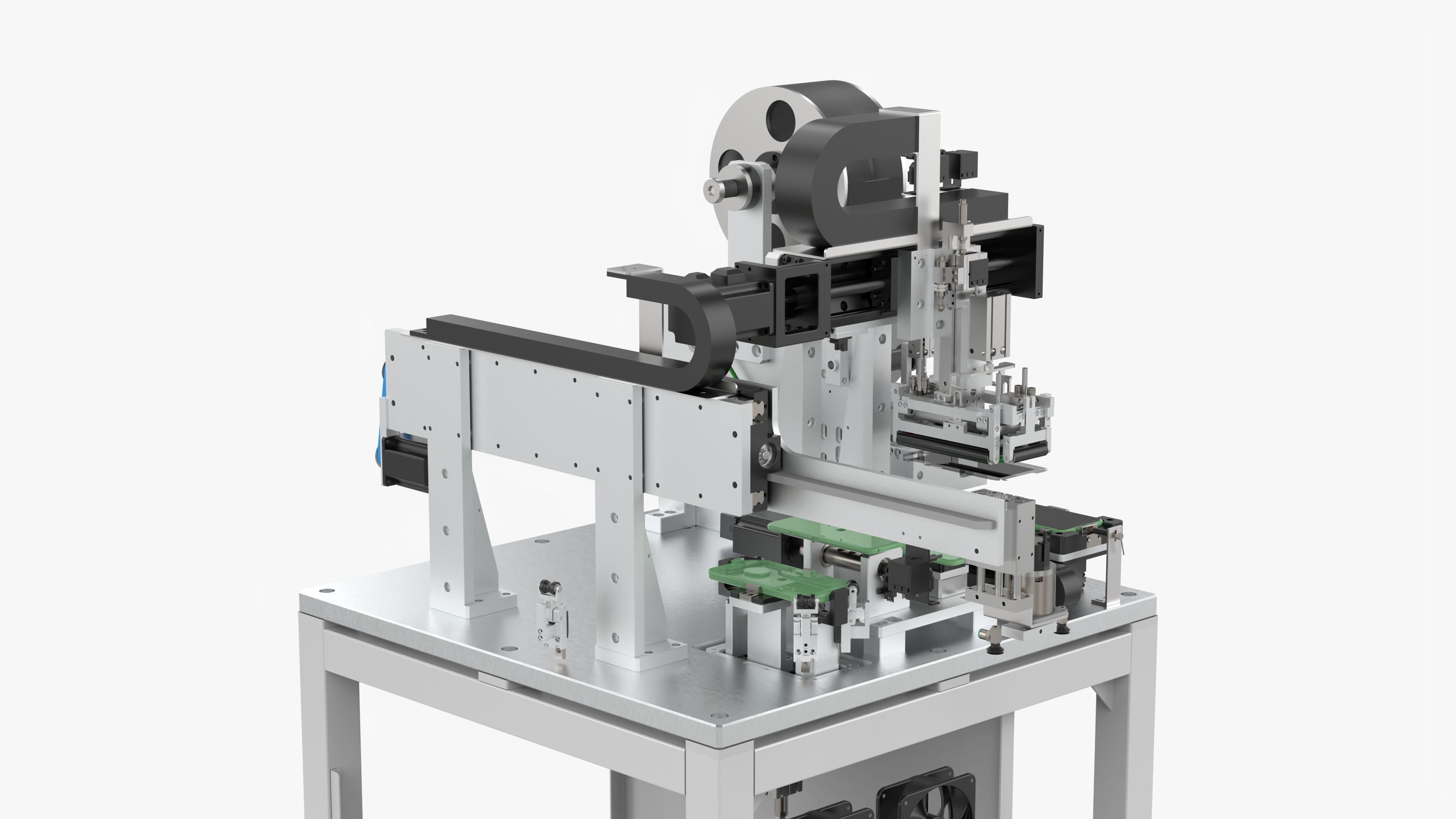 Automatic Front Side Bottom Film Sticking Machine 3D model | CGTrader