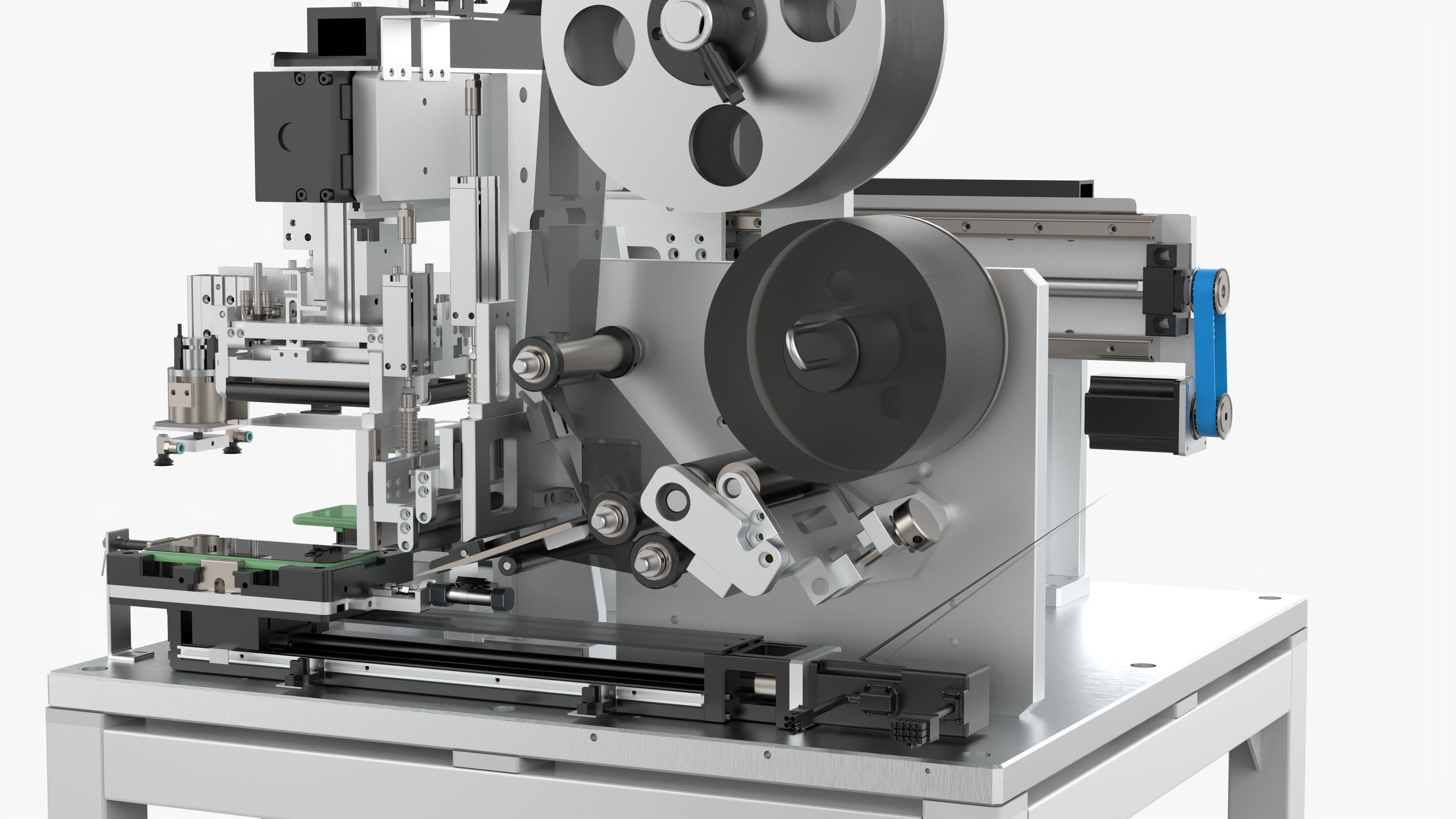 Automatic Front Side Bottom Film Sticking Machine 3D model | CGTrader