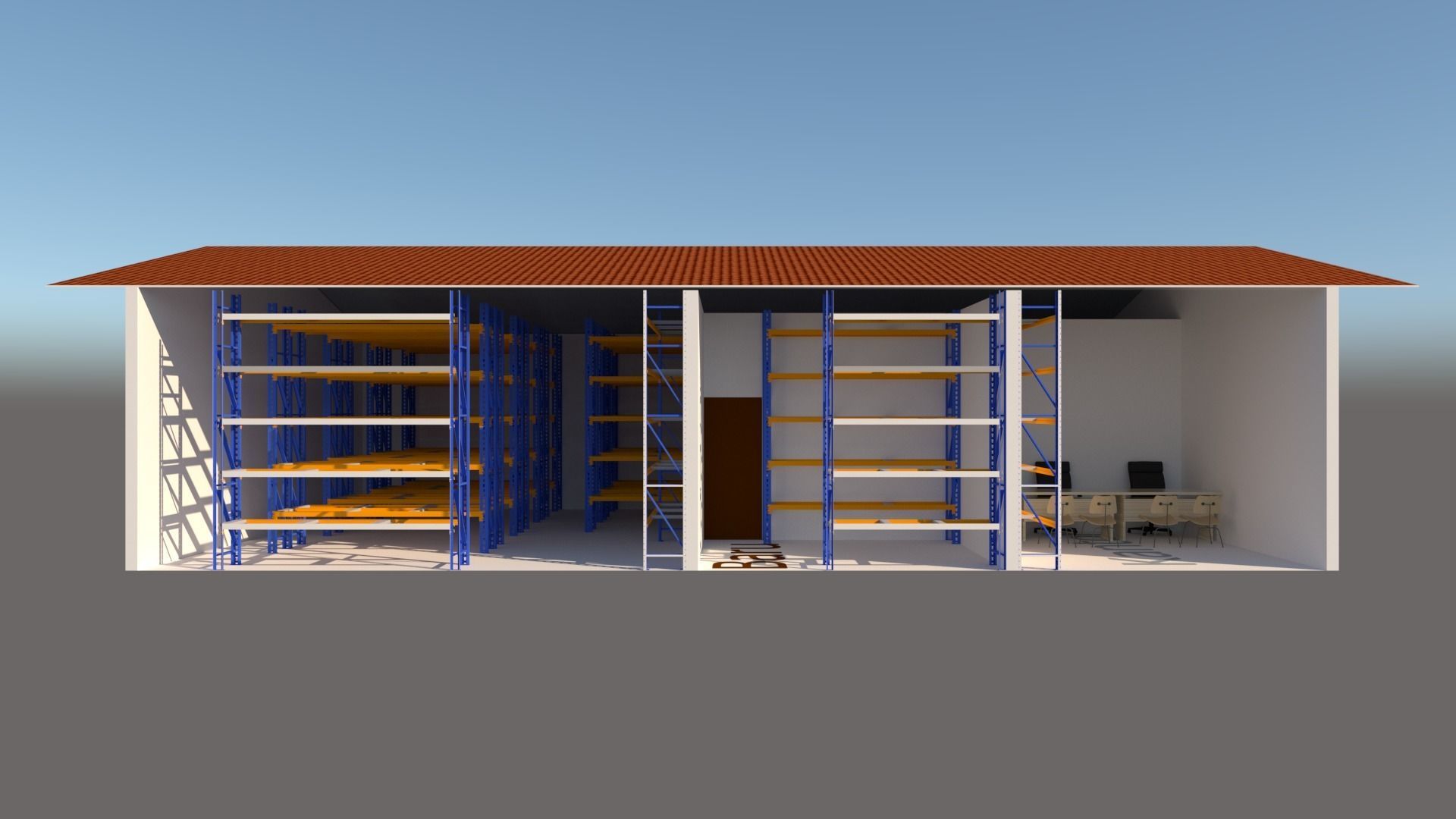 Warehouse For Construction Site 3D model 3D printable | CGTrader
