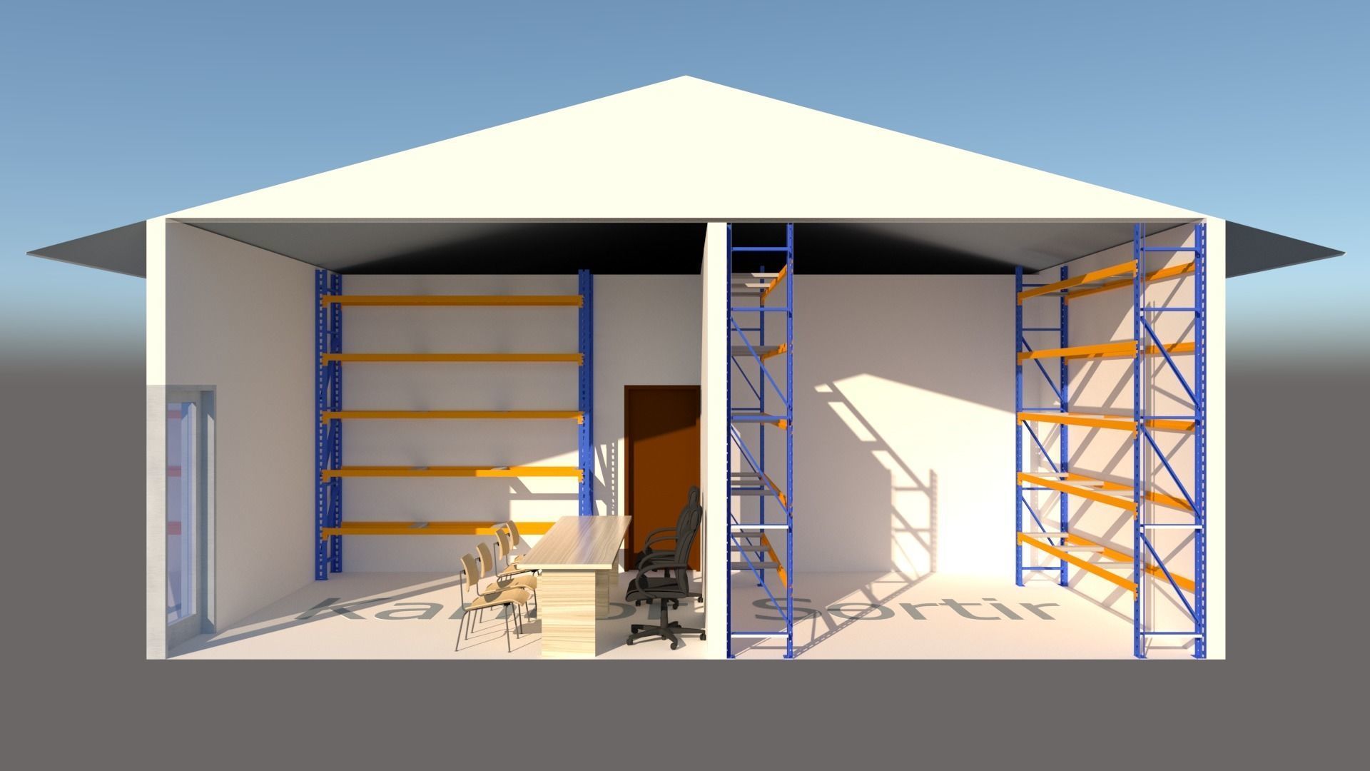 Warehouse For Construction Site 3D model 3D printable | CGTrader