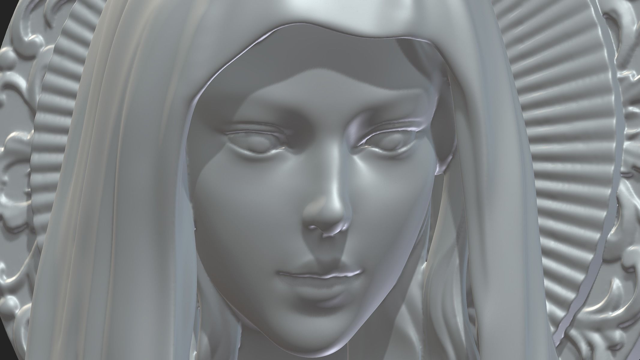 Virgin Mary with Sacred Heart Pendant 3D model 3D printable | CGTrader