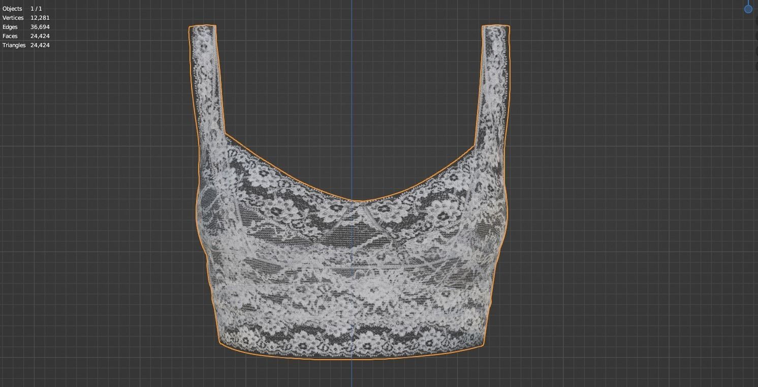 Lace Bra Fitted to Gen8 Body Mesh 3D model | CGTrader