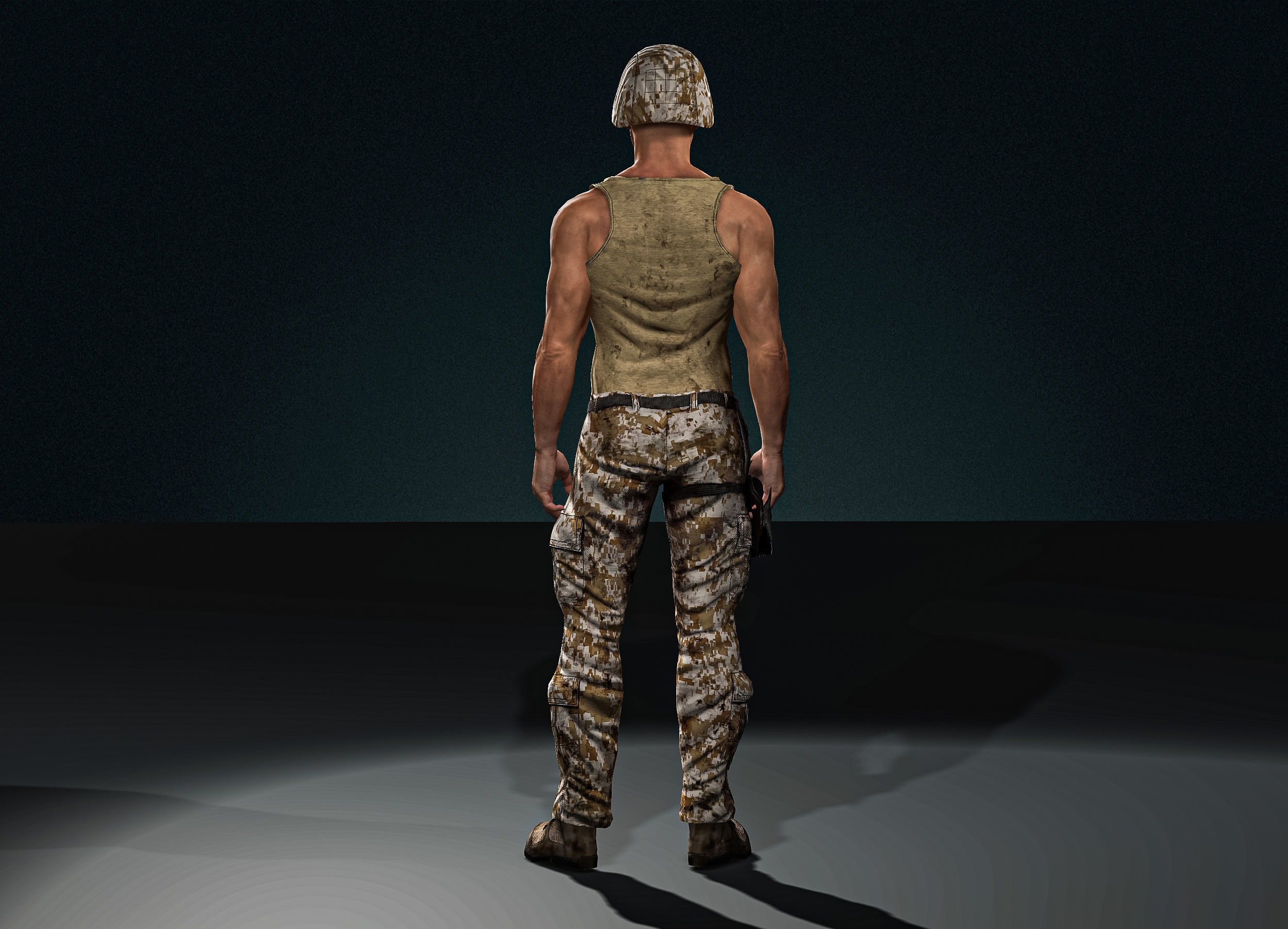 3D model High Quality Realistic Soldier Sand 04 VR / AR / low-poly ...