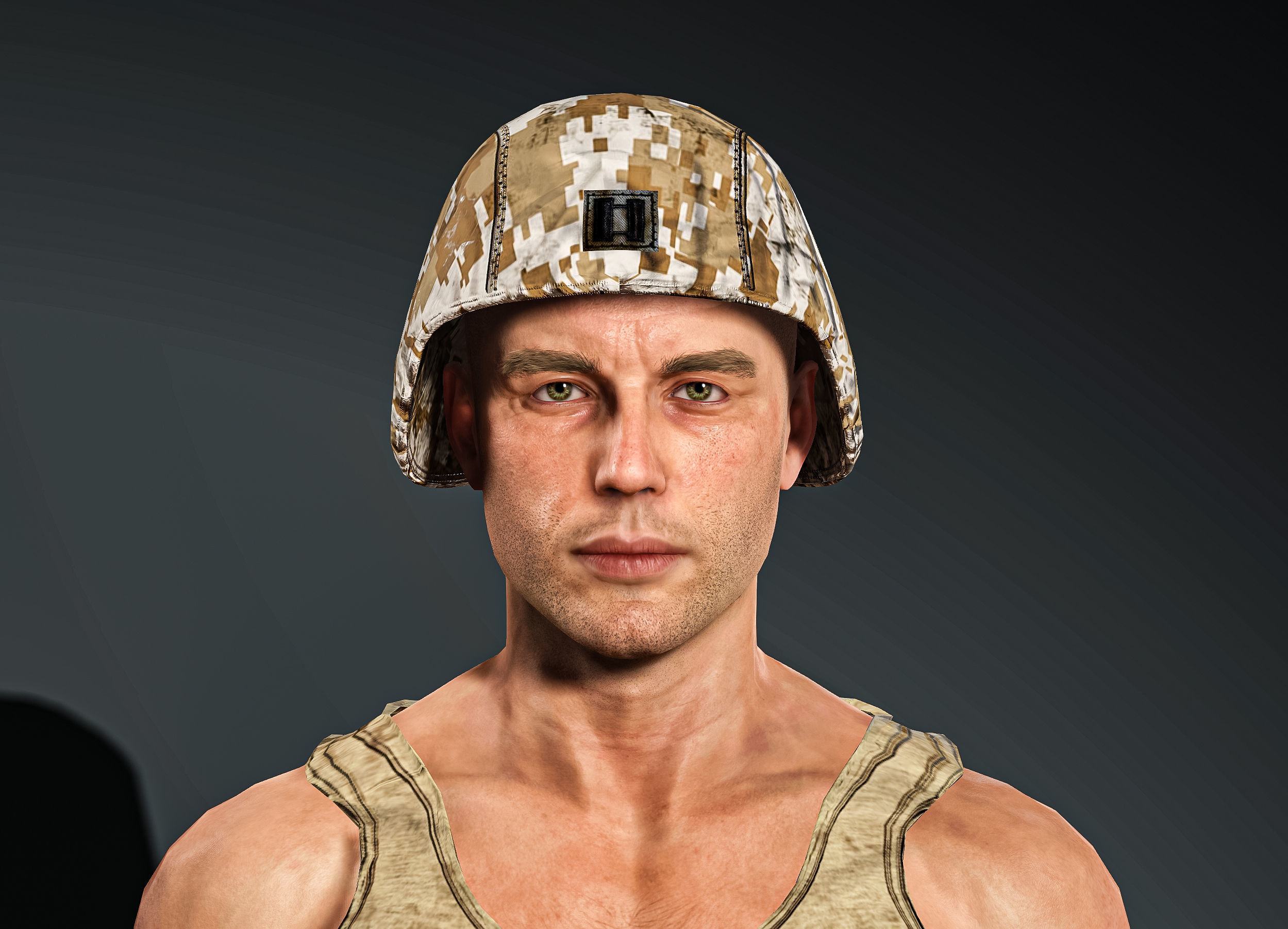 3D model High Quality Realistic Soldier Sand 04 VR / AR / low-poly ...