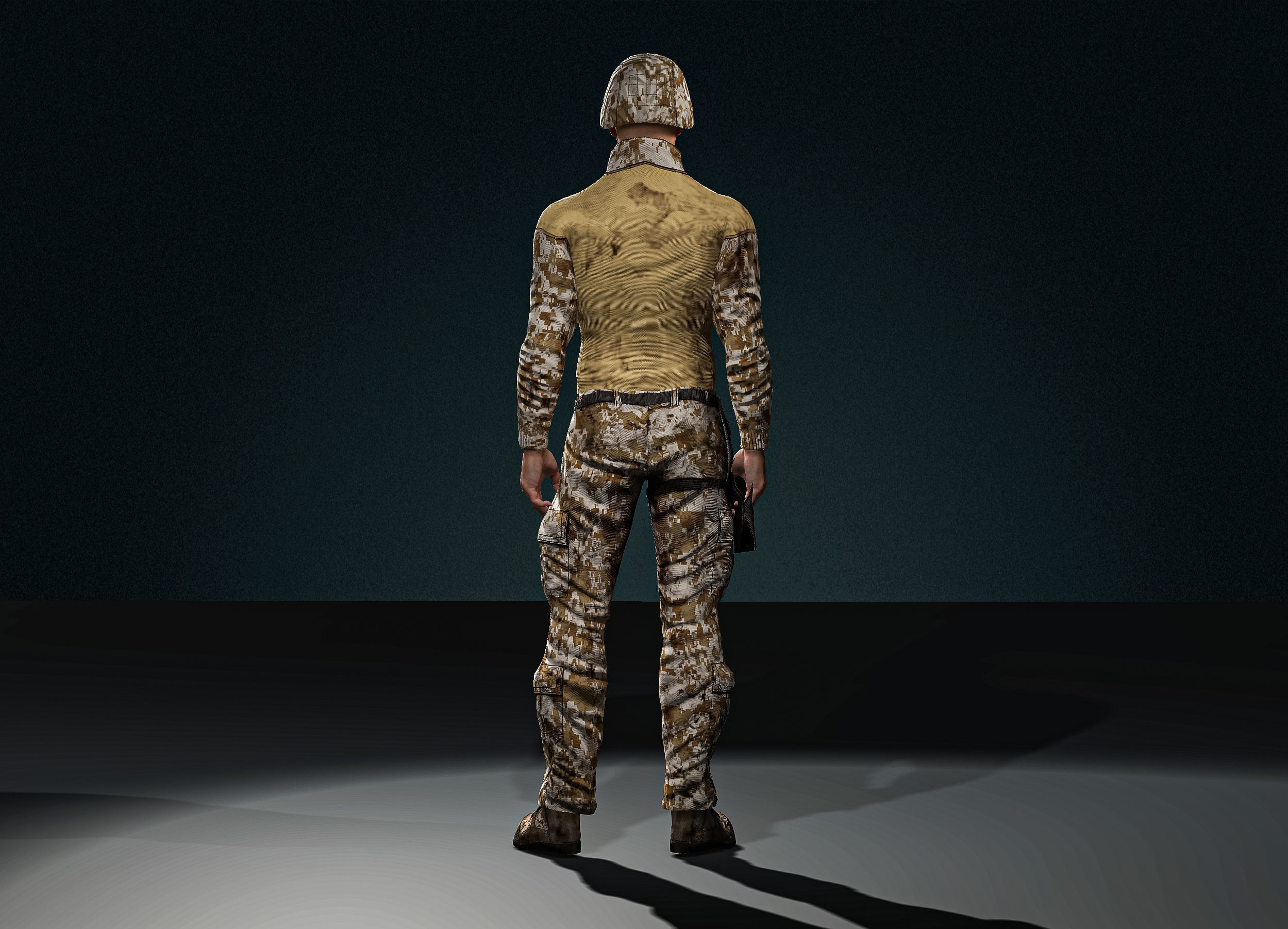 3D model High Quality Realistic Soldier Sand 03 VR / AR / low-poly ...