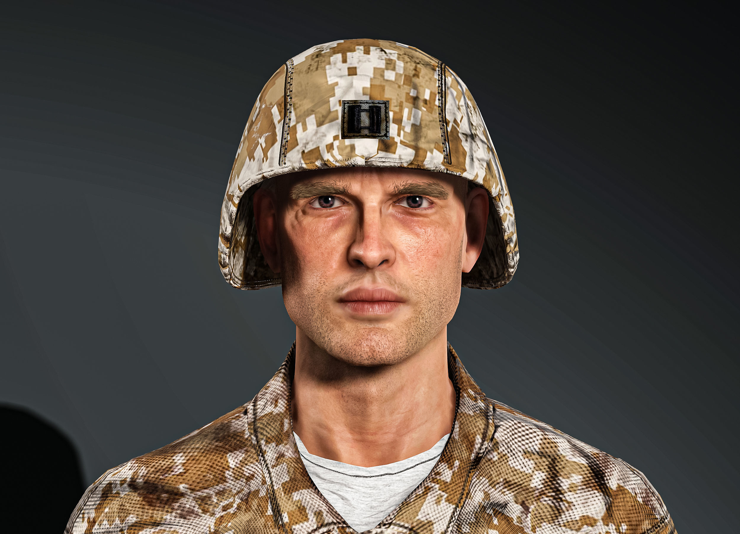 3D model High Quality Realistic Soldier Sand 02 VR / AR / low-poly ...