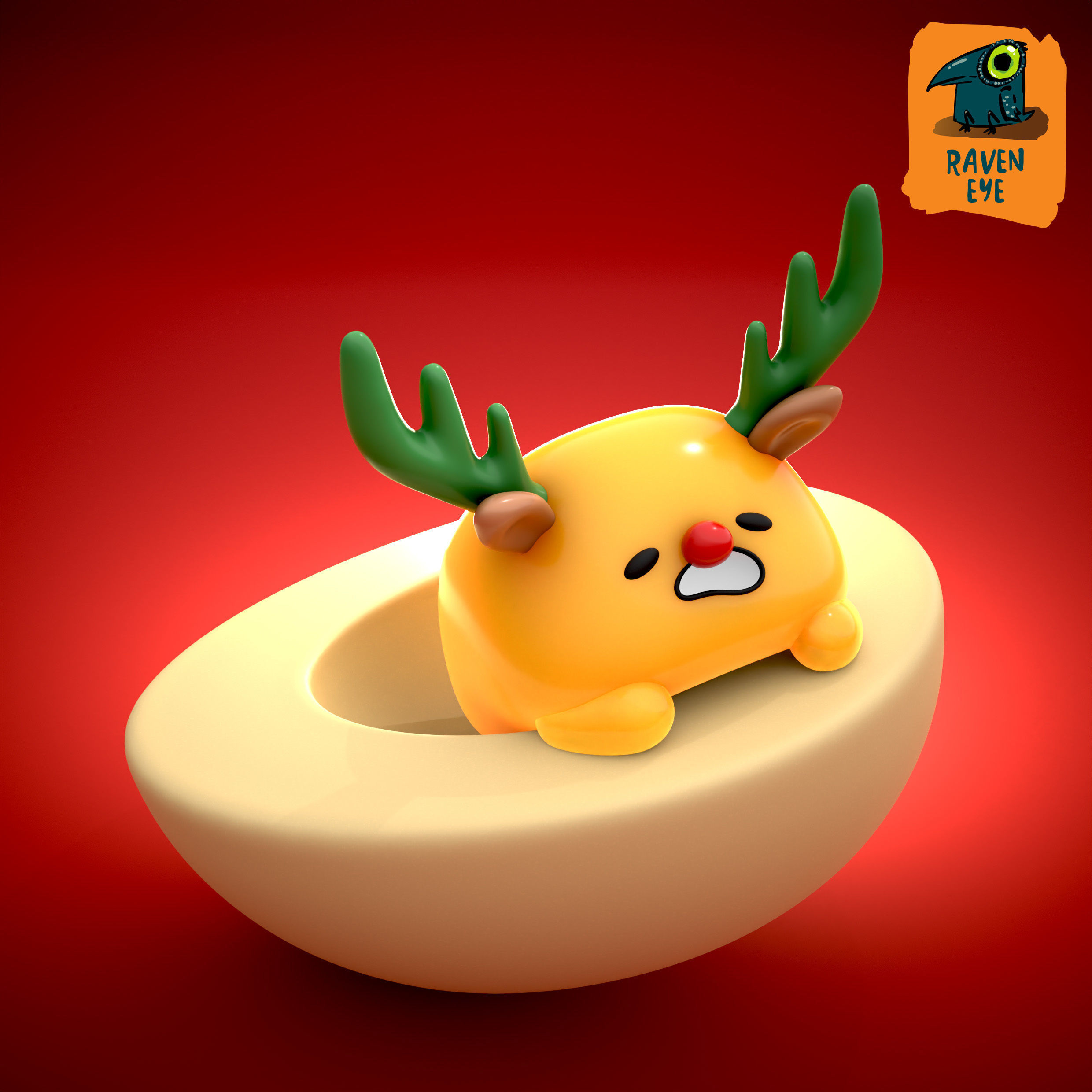 Gudetama Christmas Special free 3D model 3D printable | CGTrader