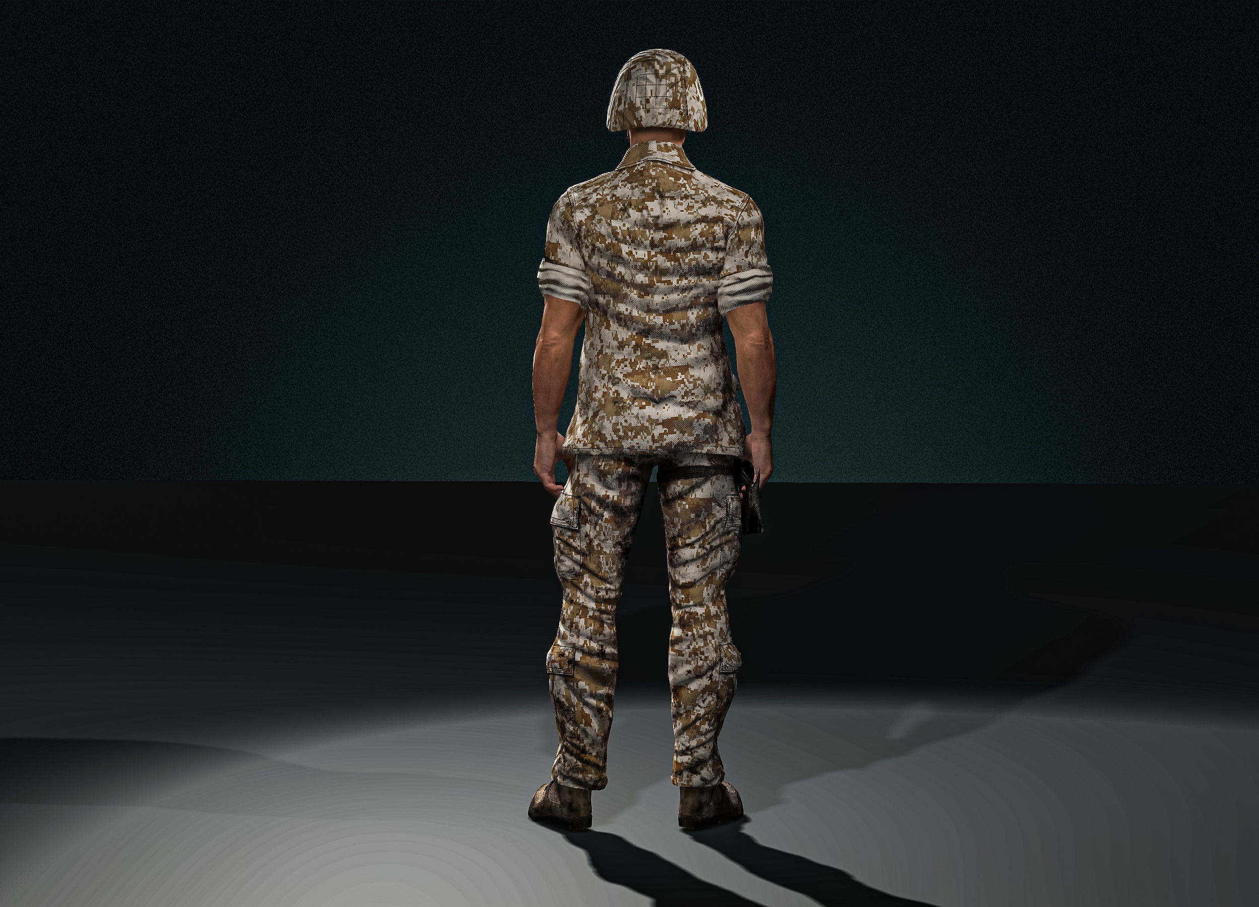 3D model High Quality Realistic Soldier Sand 01 VR / AR / low-poly ...