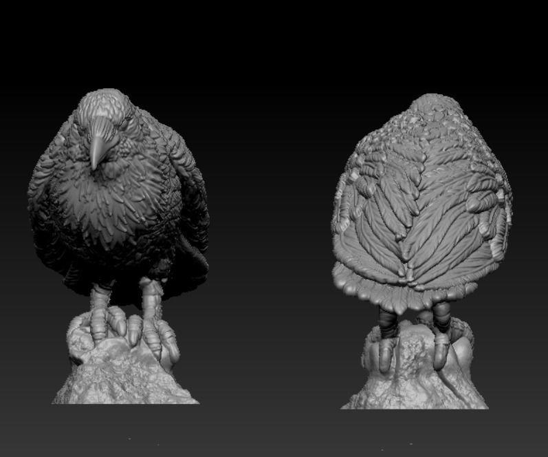 Crow miniature 3D model 3D printable | CGTrader
