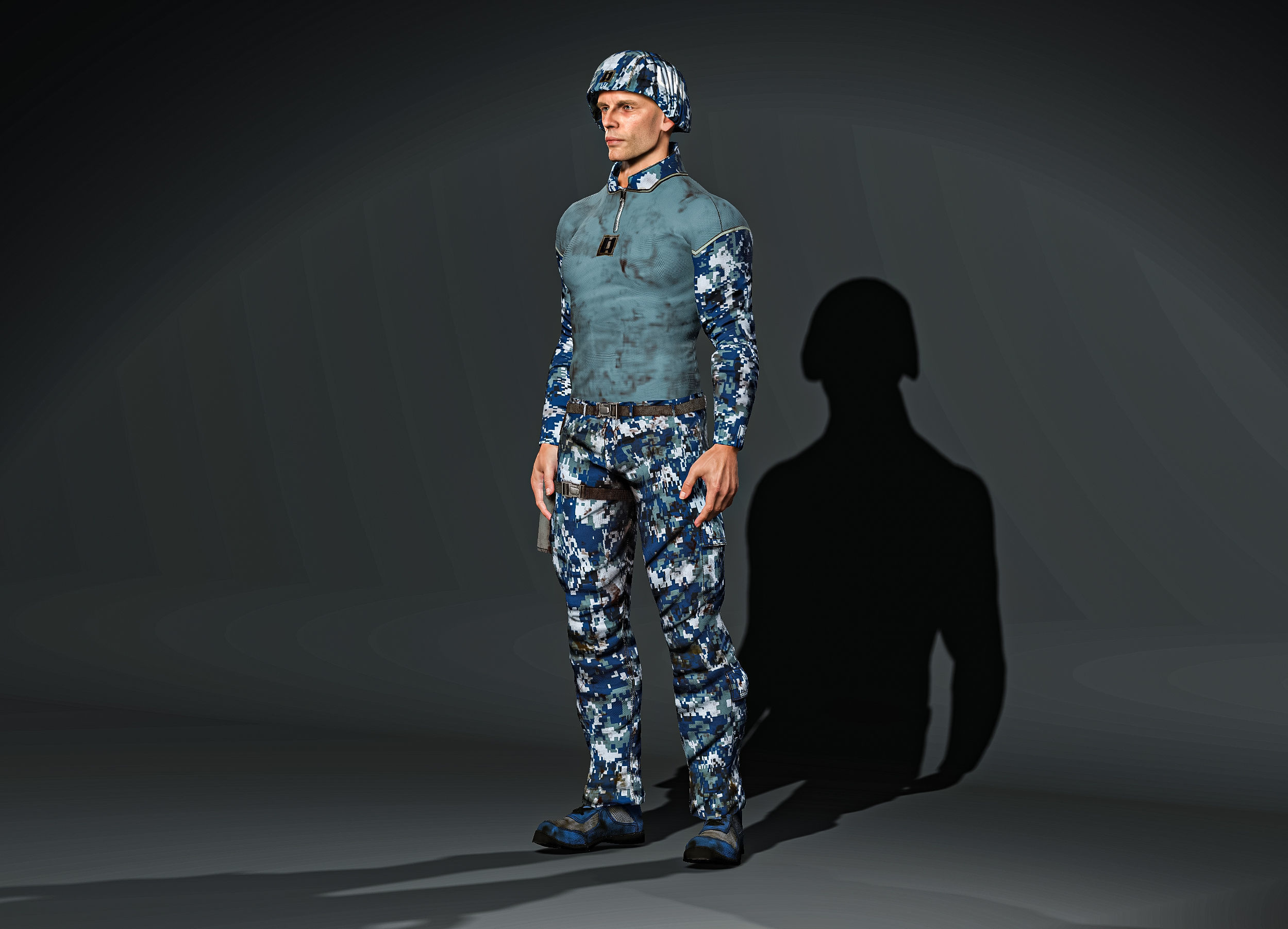 3D model High Quality Realistic Soldier Navy 03 VR / AR / low-poly ...